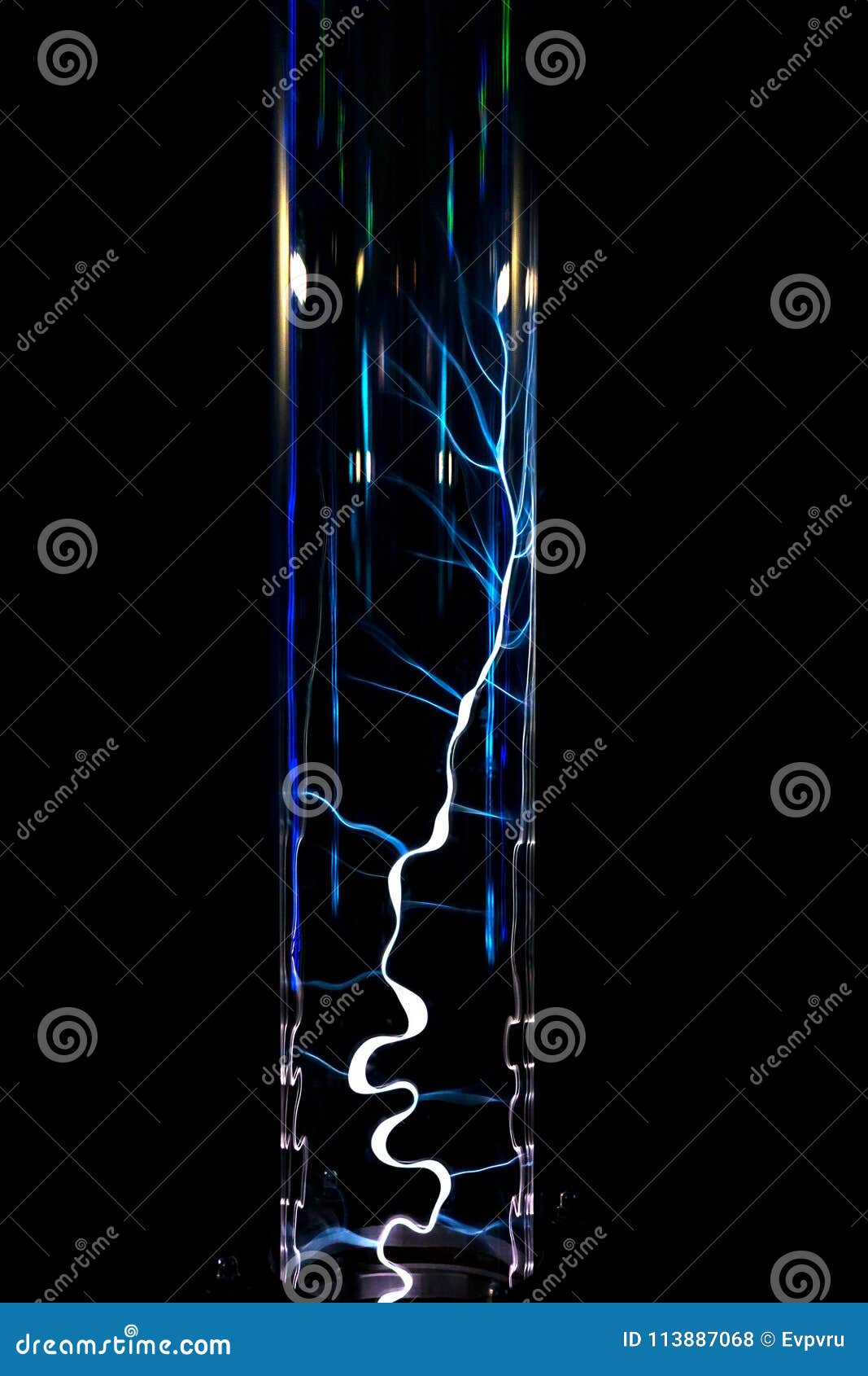 Lightning Flash Discharge Of Electricity On Transparent Background ...