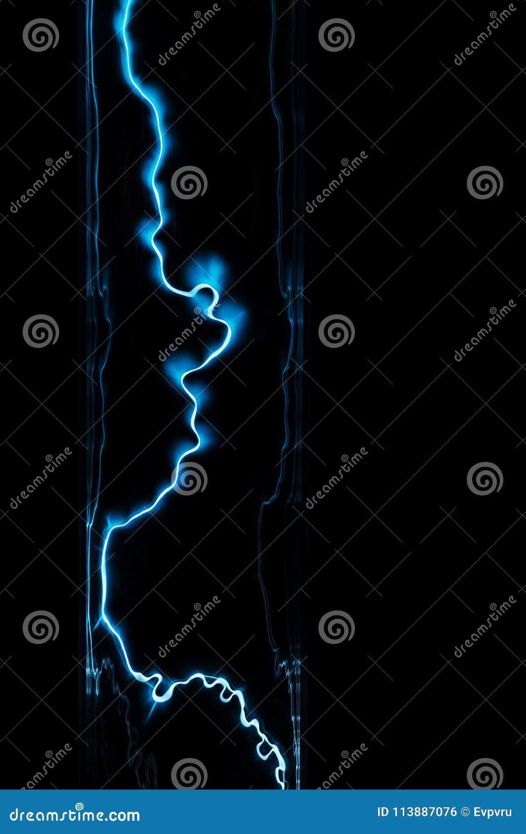 Lightning Flash Discharge Of Electricity On Transparent Background ...