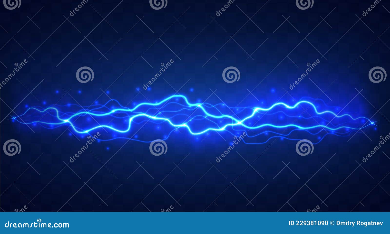 Lightning Flash Effect. Realistic Electric Lightning, Stock Vector ...