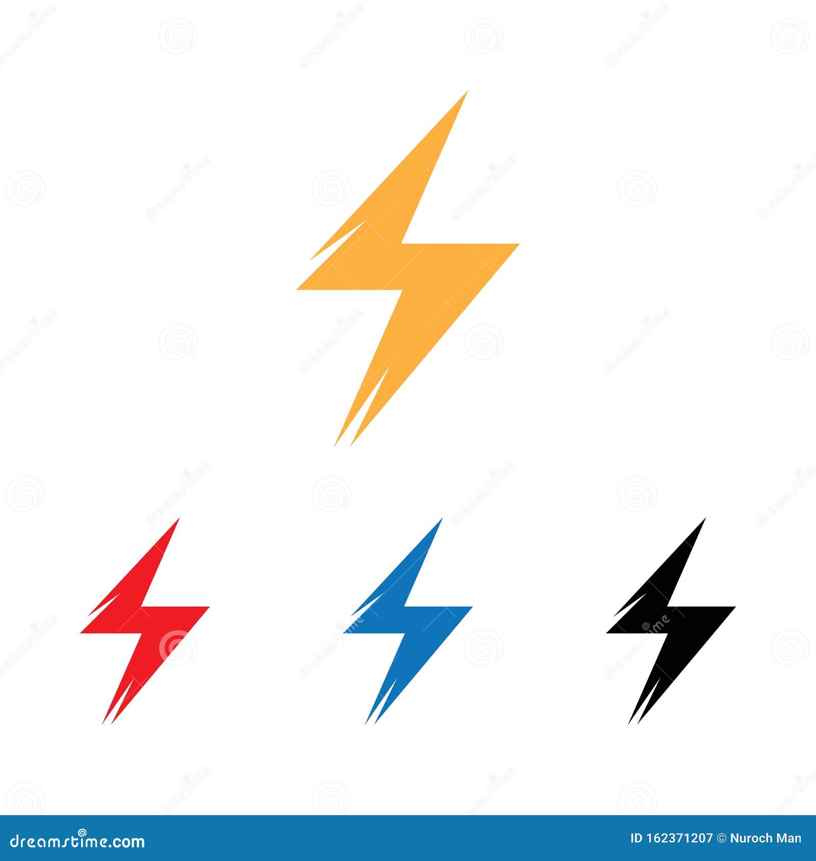 Lightning Flash, Electric Power Vector Logo Design Element. Stock ...