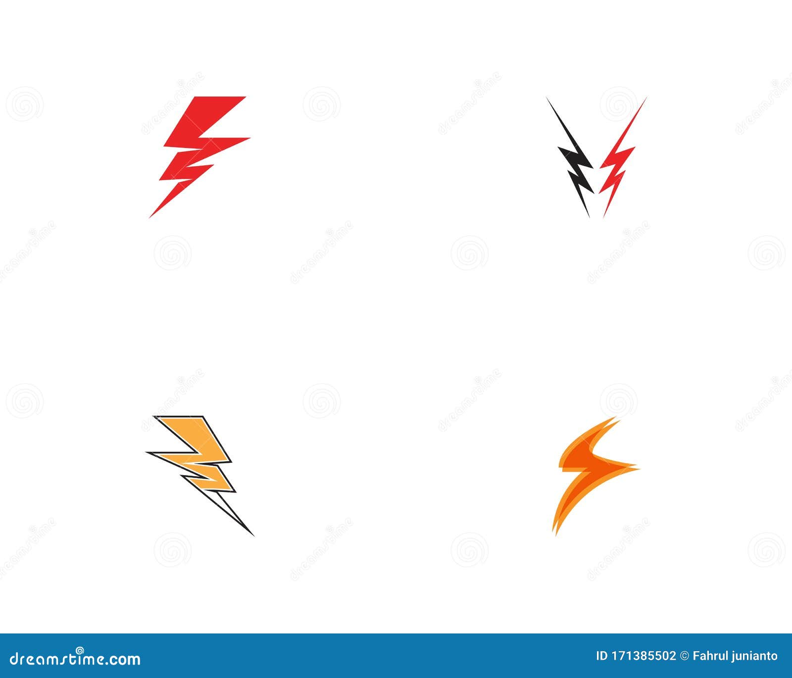 Lightning Flash Icon Logo Vector Stock Illustration - Illustration of ...