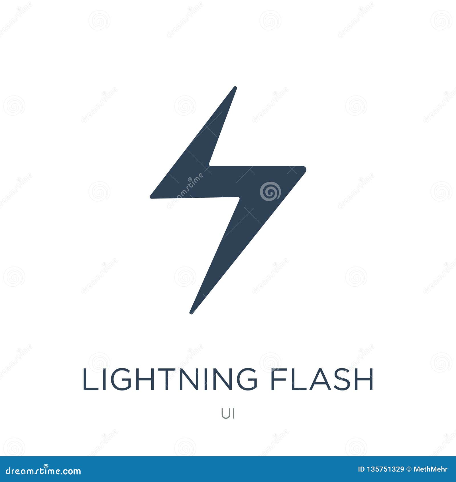 Lightning Flash Icon in Trendy Design Style. Lightning Flash Icon ...