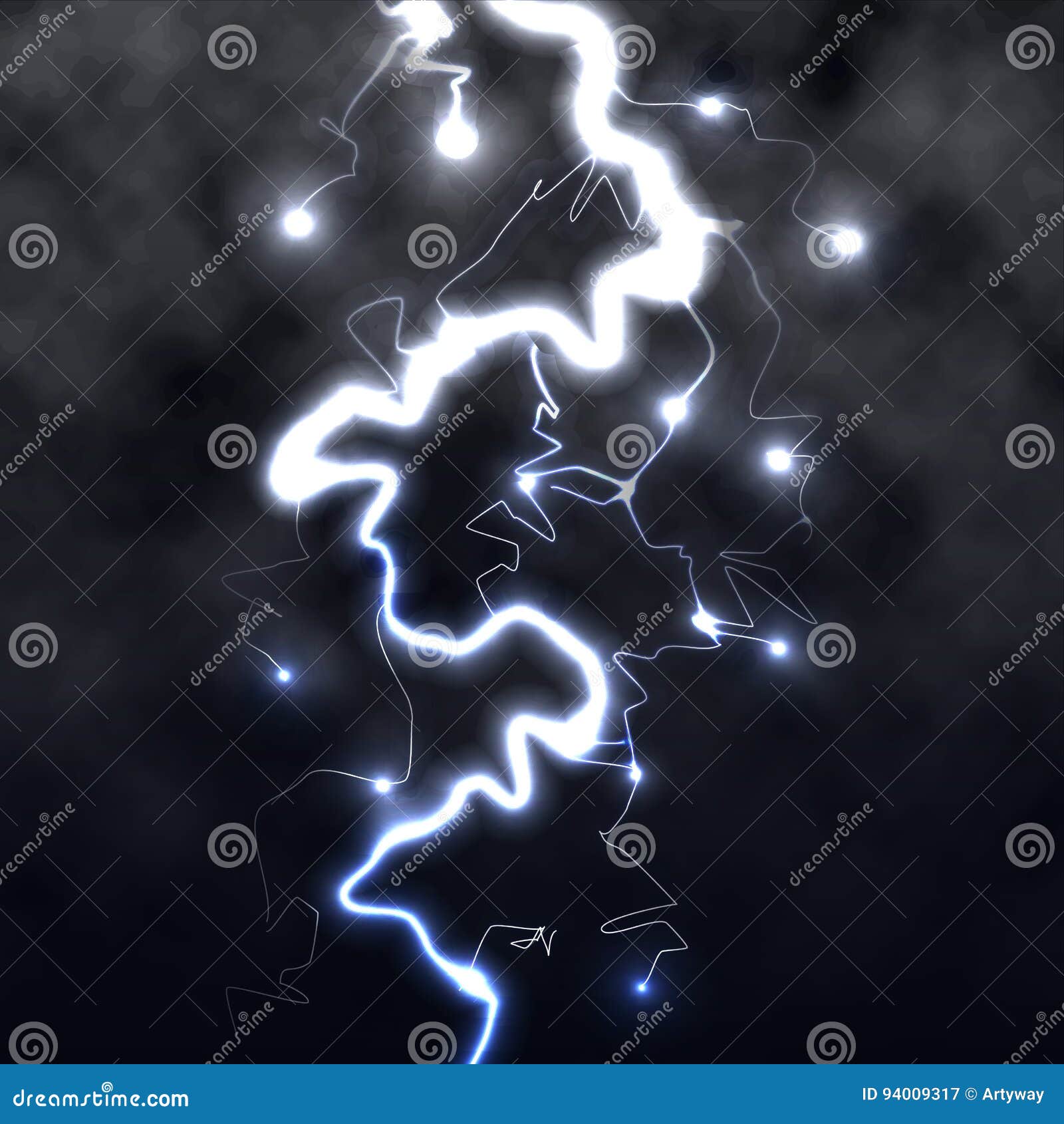 Thunder Spark, Electric Flash Vector Background. Electricity ...