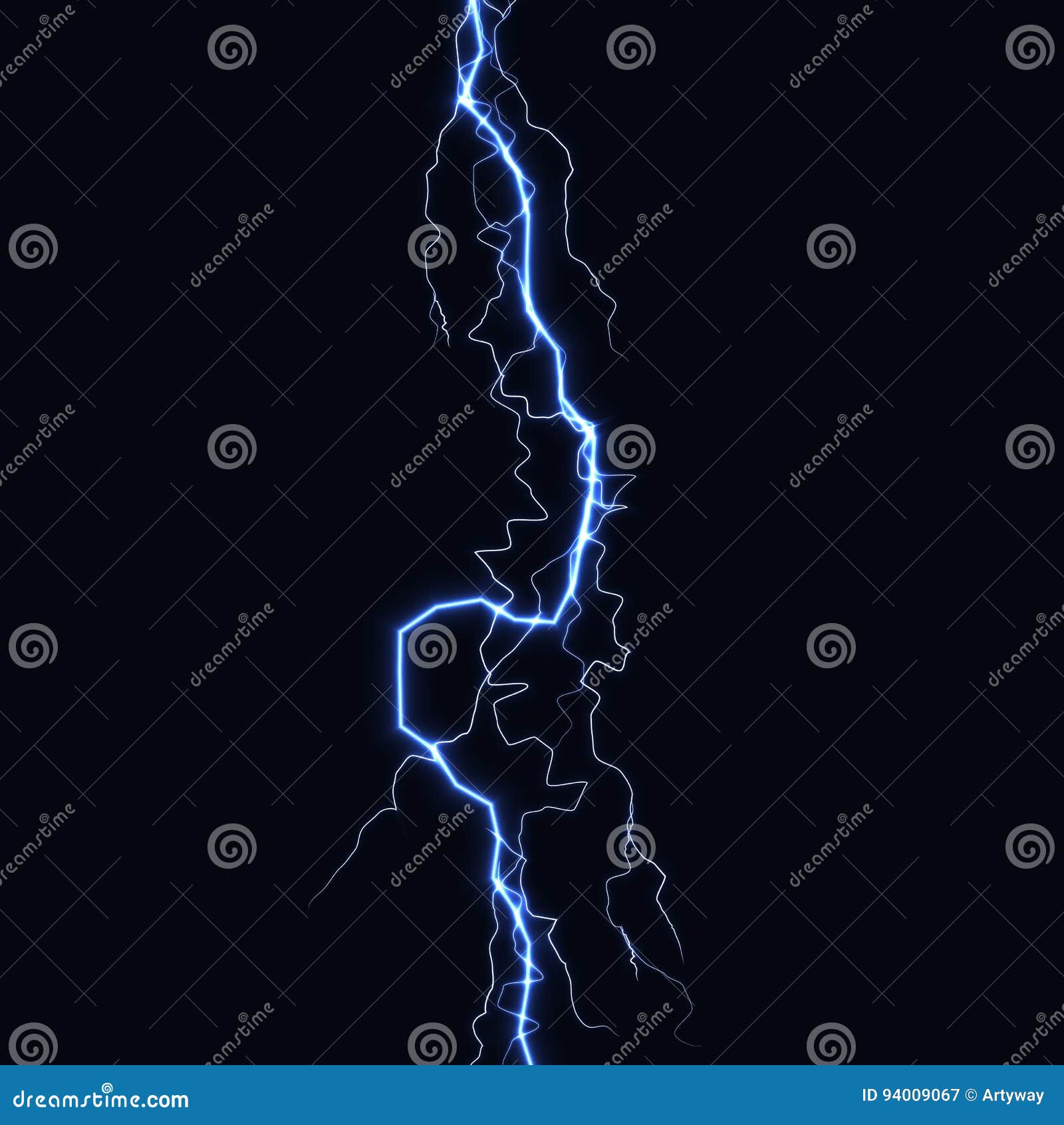 Lightning Flash Light Thunder Spark on Black Background. Vector Spark ...