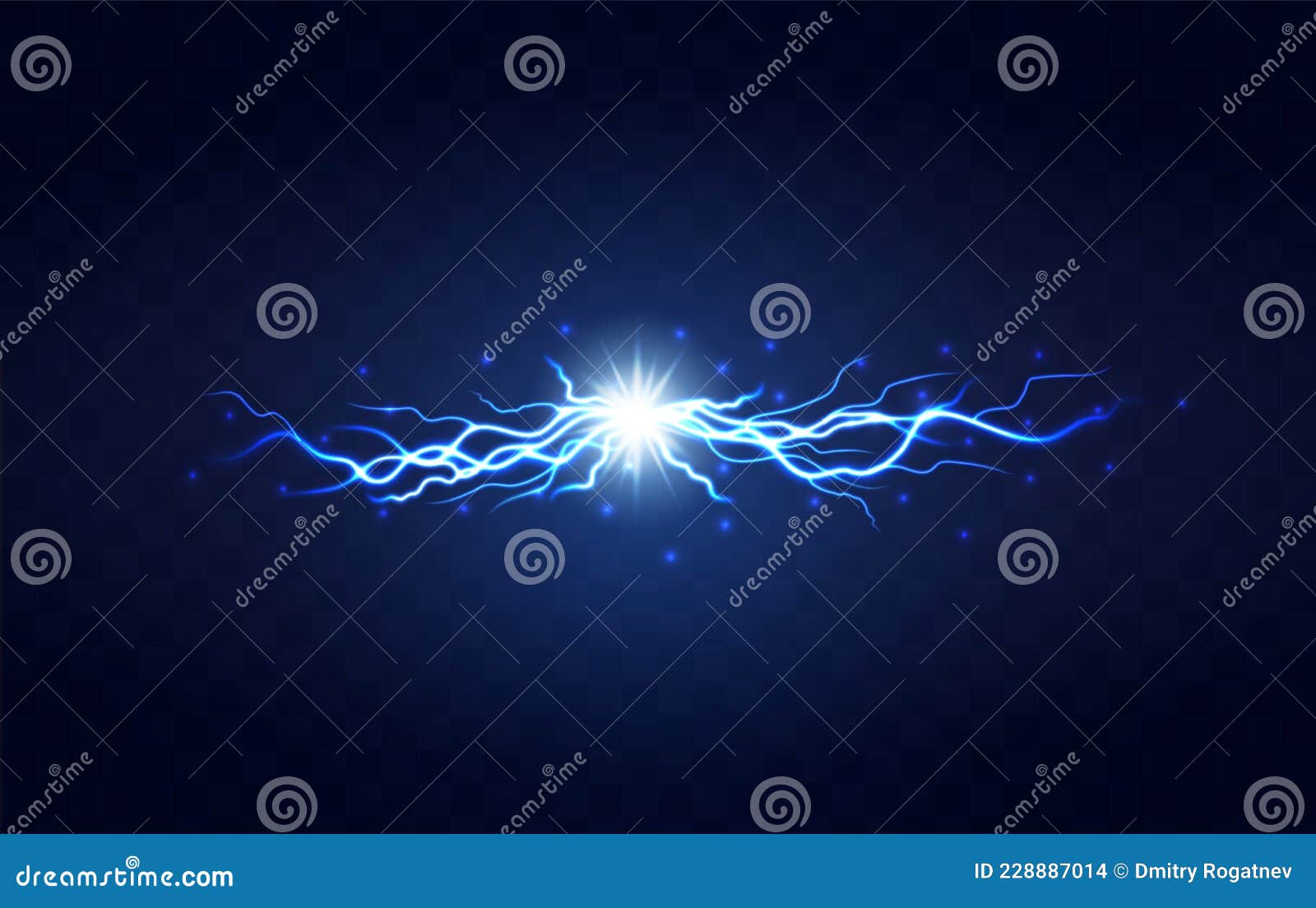Lightning Flash Light Thunder Spark Stock Vector - Illustration of ...