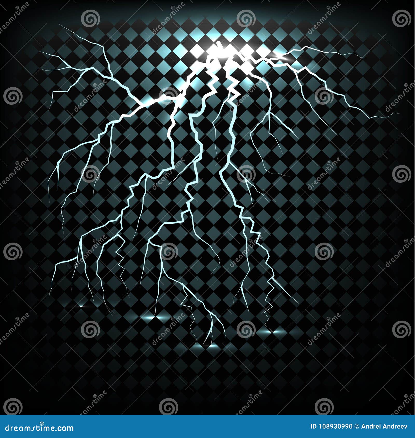 Thunder Spark, Electric Flash Vector Background. Electricity ...