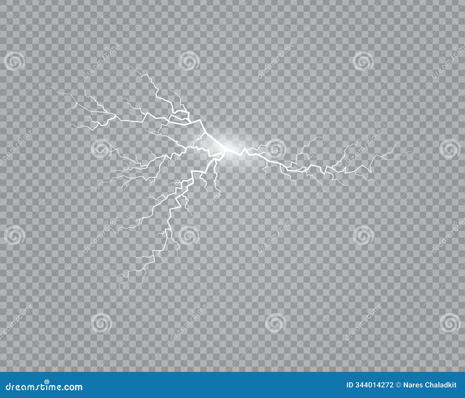 Lightning Flash Light Thunder Spark. Vector Bolt Lightning or ...