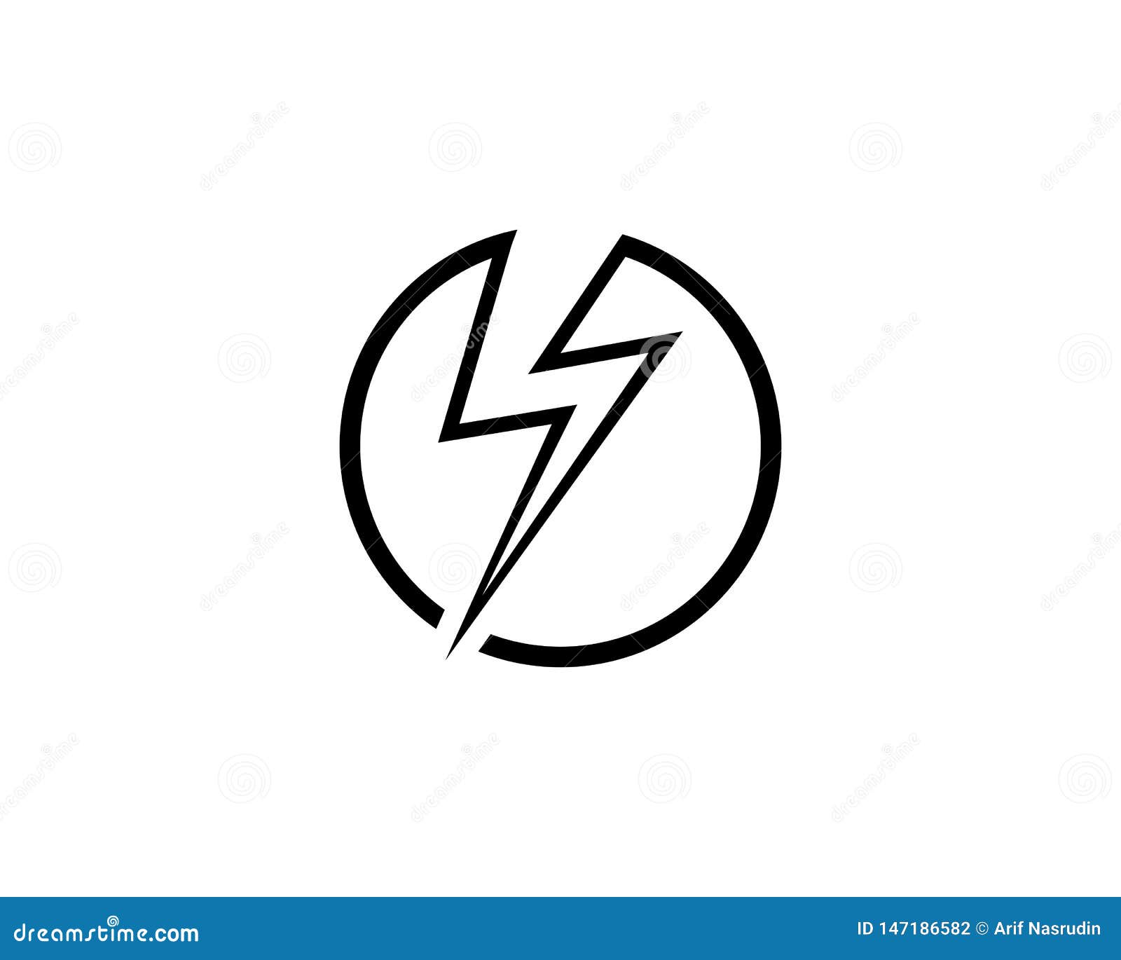 Lightning Flash Logo Black Vector Stock Illustration - Illustration of ...