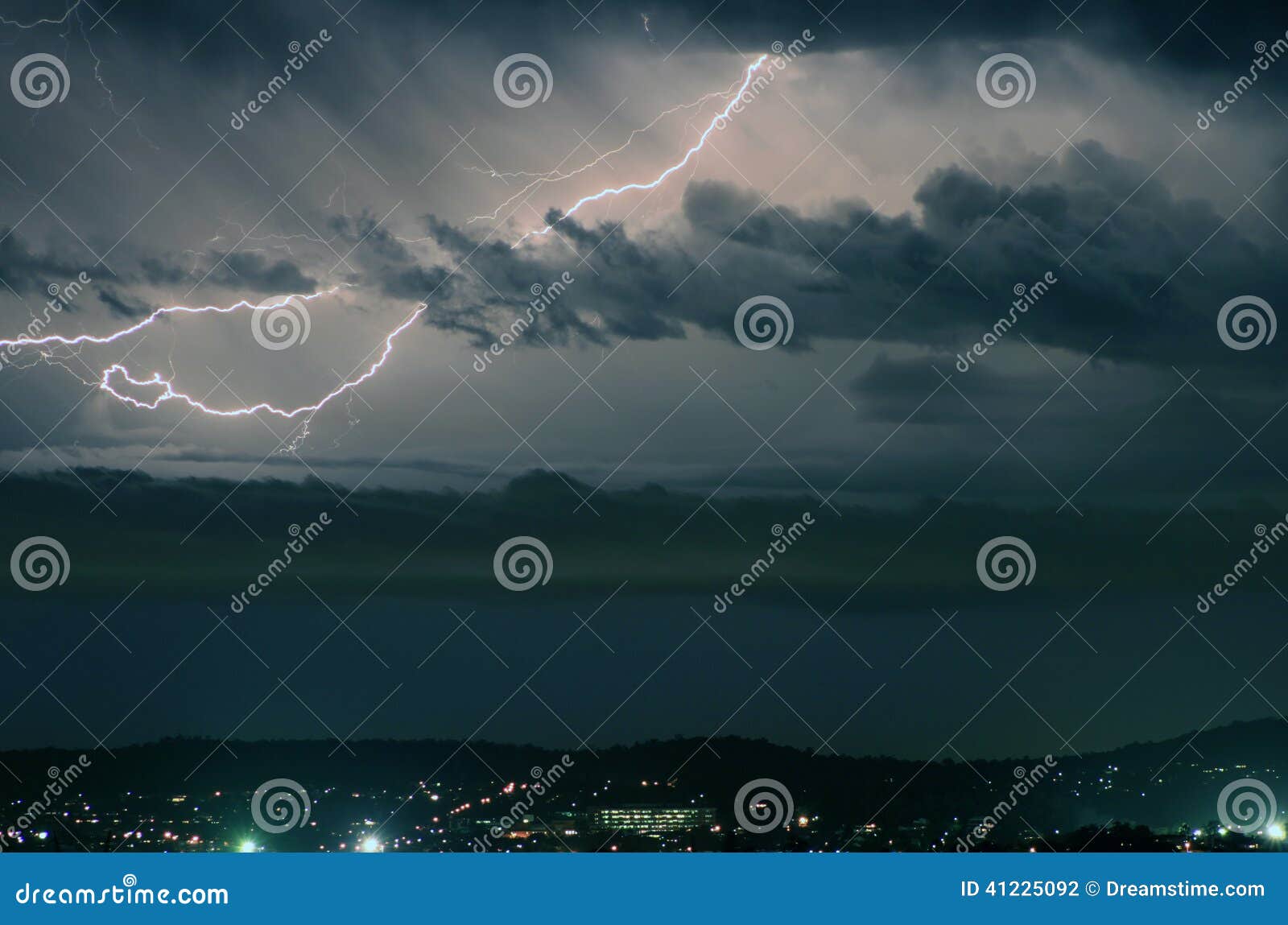 Lightning flash stock photo. Image of electricity, city - 41225092