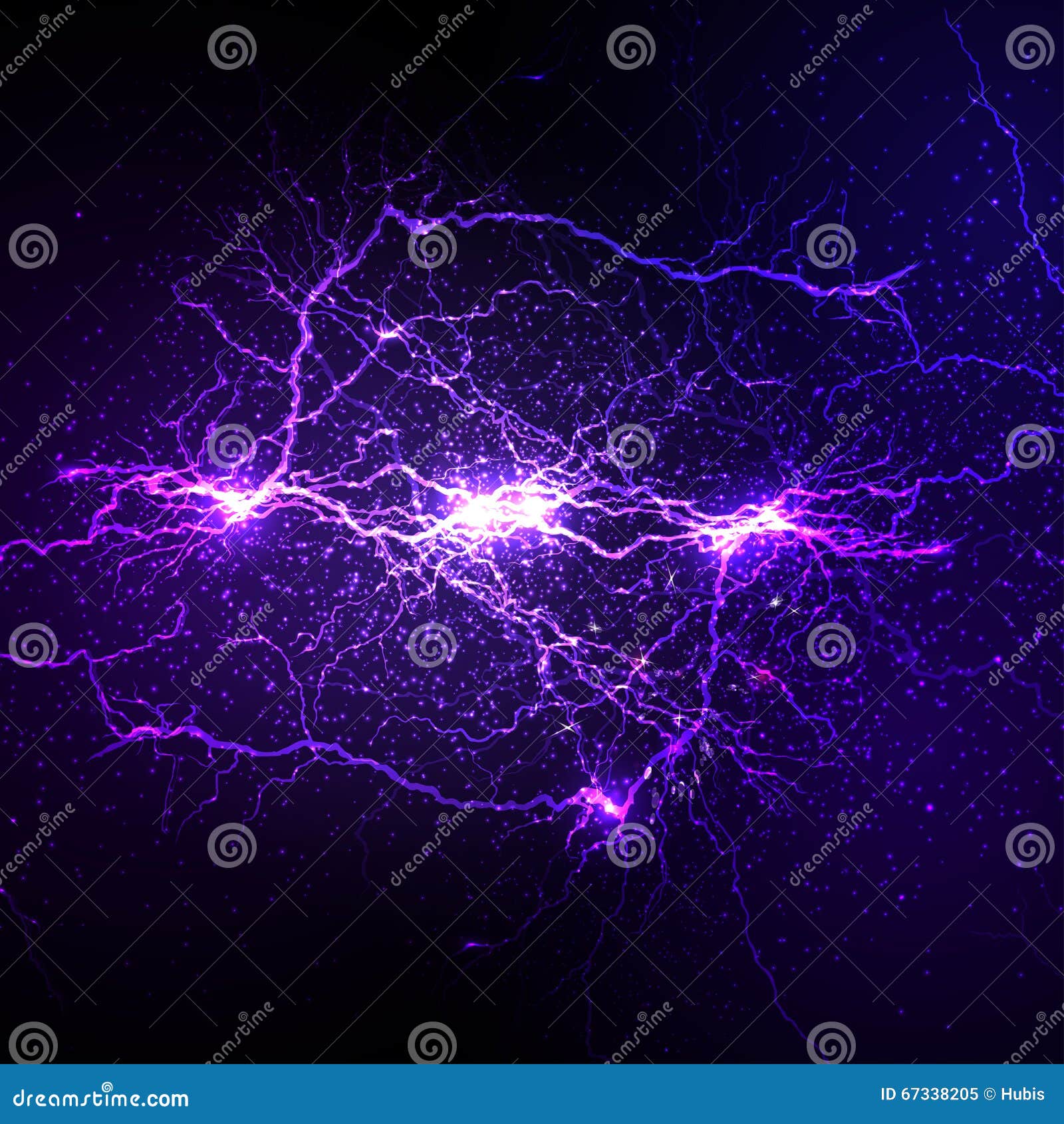 Lightning Flash Bolt Or Thunderbolt. Blue Lightning Or Magic Power ...