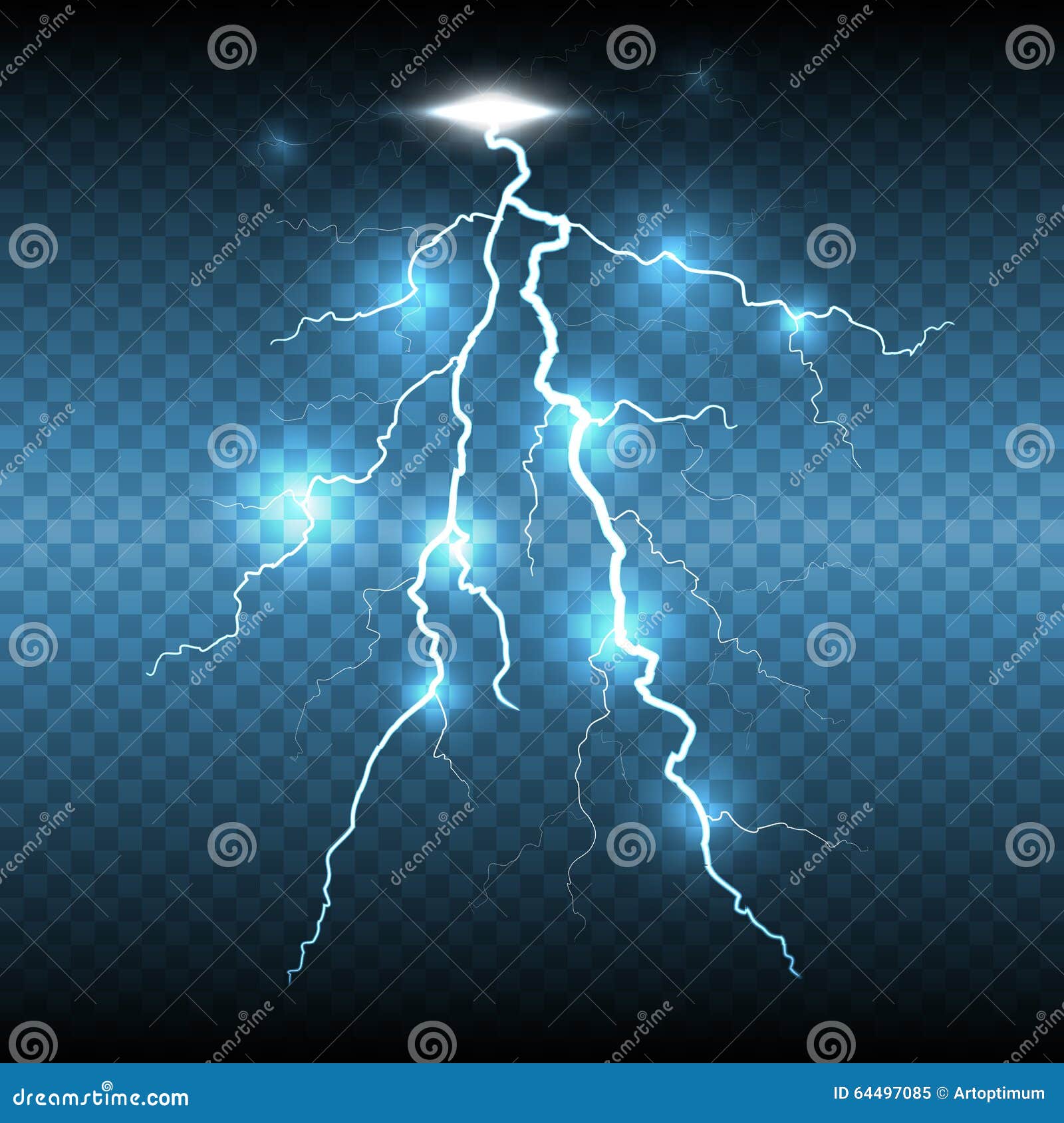 Lightning Flash Strike, Transparent Background Cartoon Vector ...