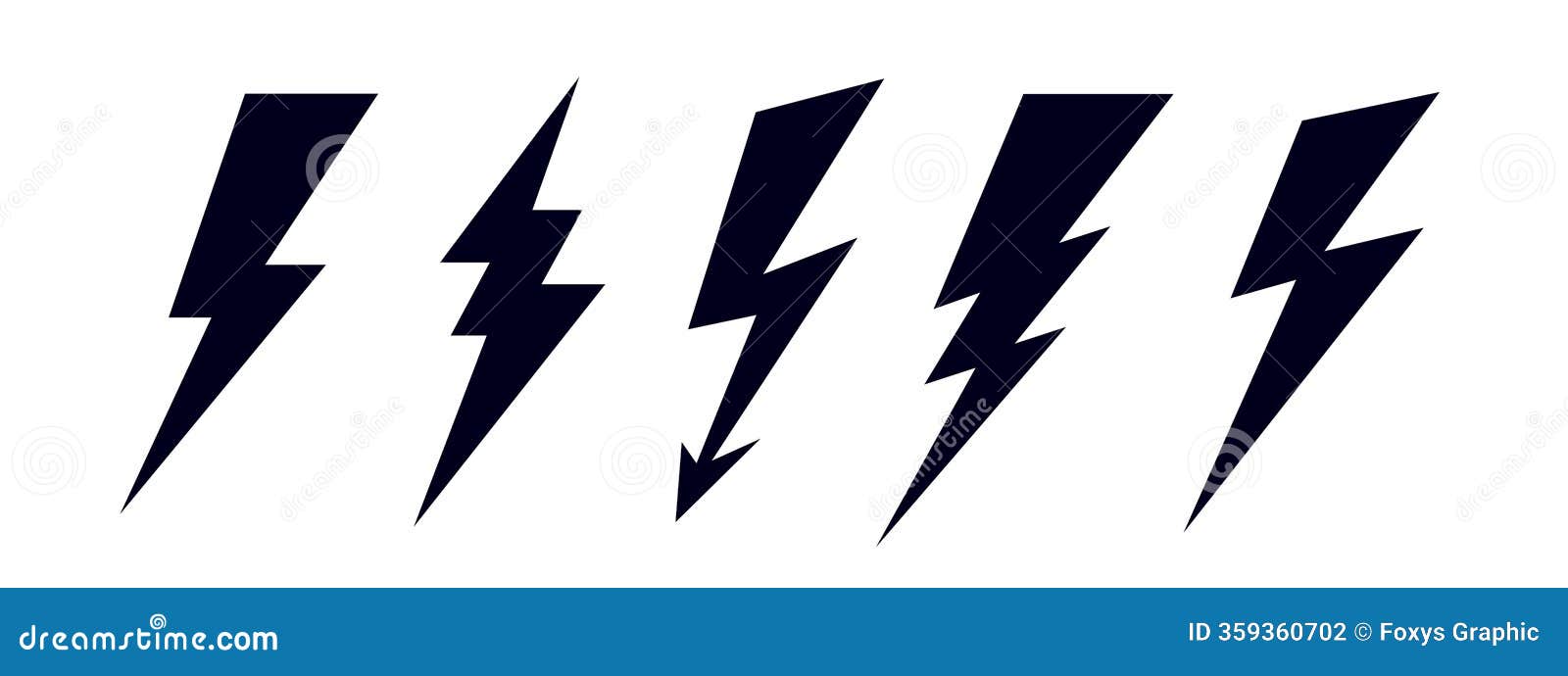 Lightning, Flash, Thunderbolt. Energy Flash Stock Vector - Illustration ...
