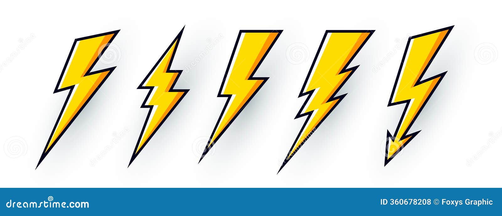 Lightning, Flash, Thunderbolt. Energy Flash Stock Vector - Illustration ...