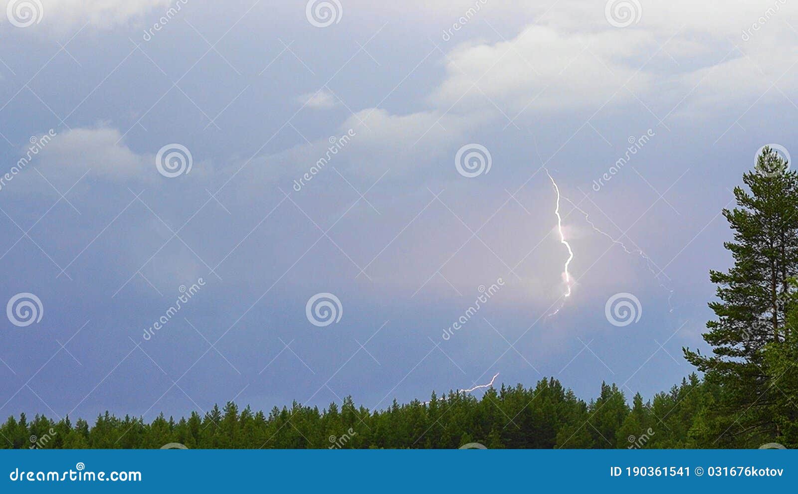 Lightning Flashed in the Sky and Thunder Thundered Stock Image - Image ...