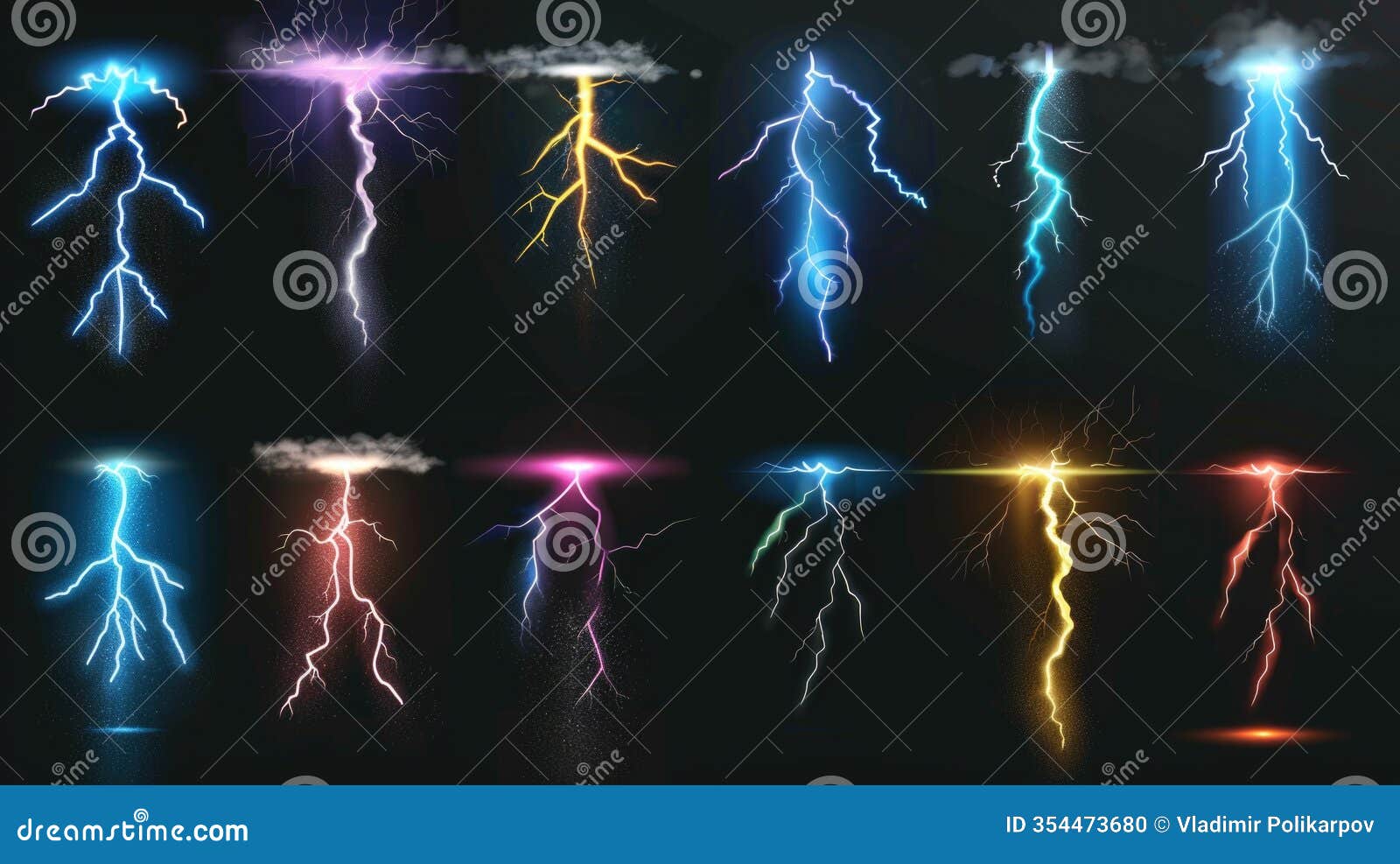 Lightning Flashes Clouds Royalty-Free Stock Photography | CartoonDealer ...