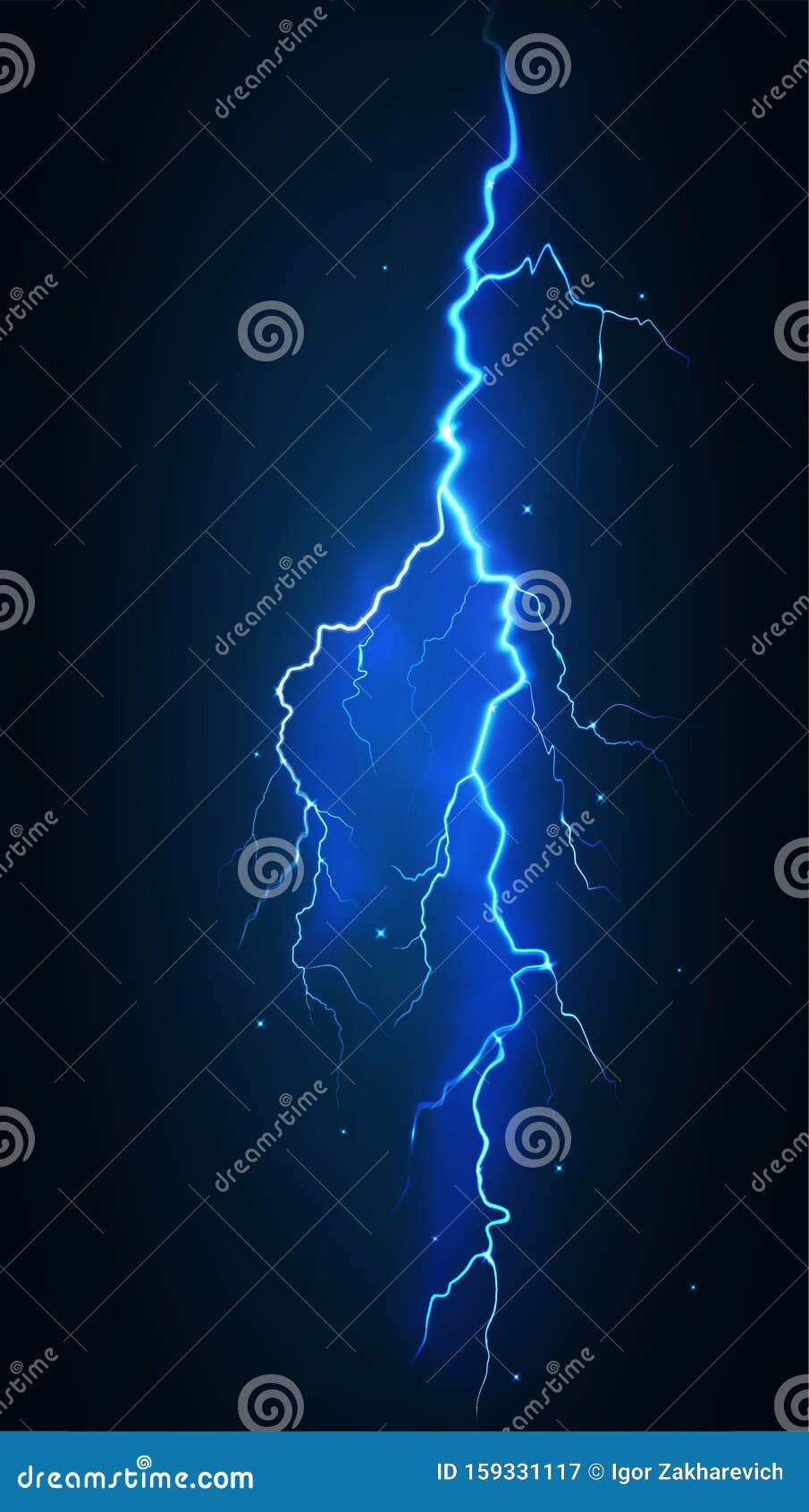 Lightning with Flashes. Simple Stock Illustration - Illustration of ...