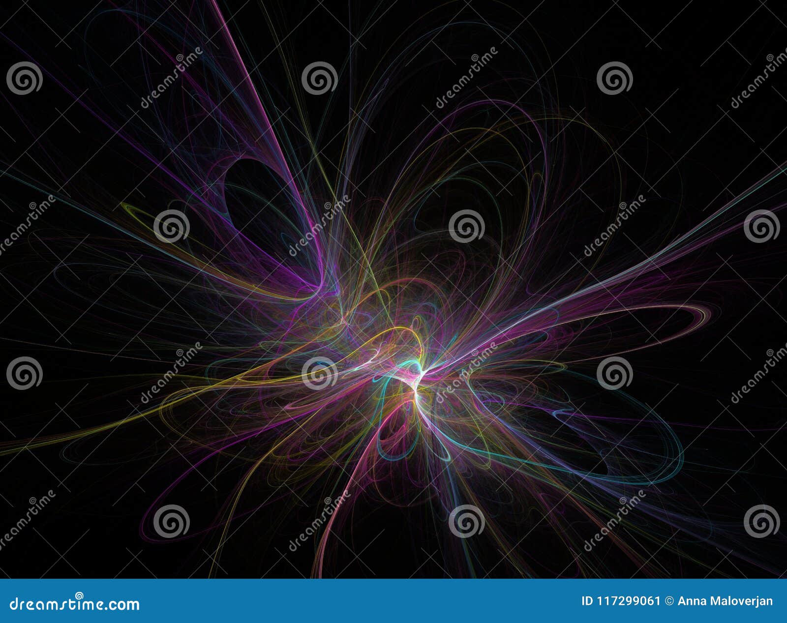 Lightning fractal stock illustration. Illustration of fantasy - 117299061