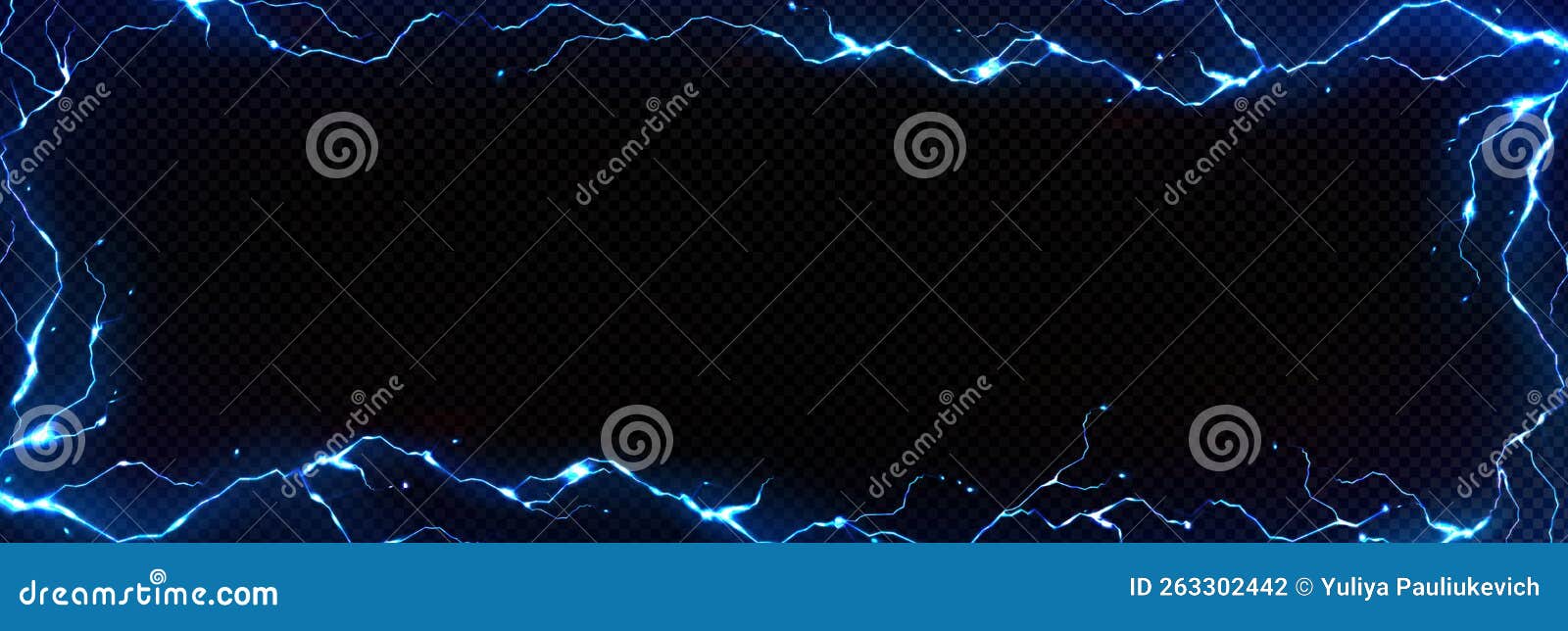 Lightning Frame, Thunder Bolt Effect Background Stock Illustration ...