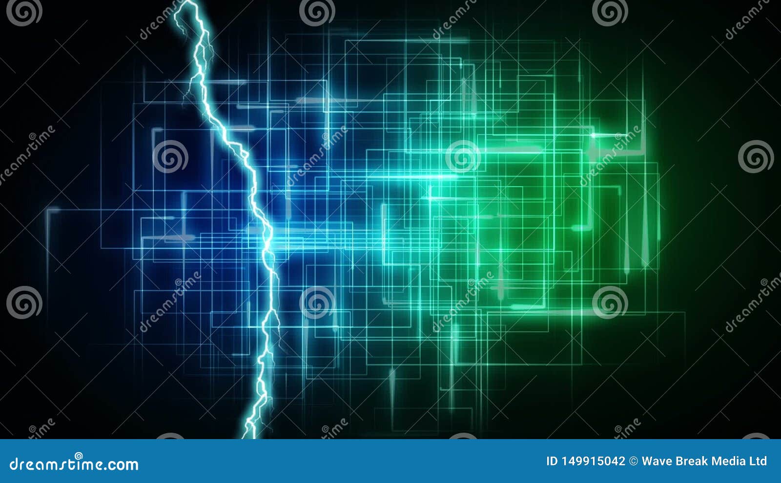 Lightning and Futuristic Patterns Stock Footage - Video of electric ...