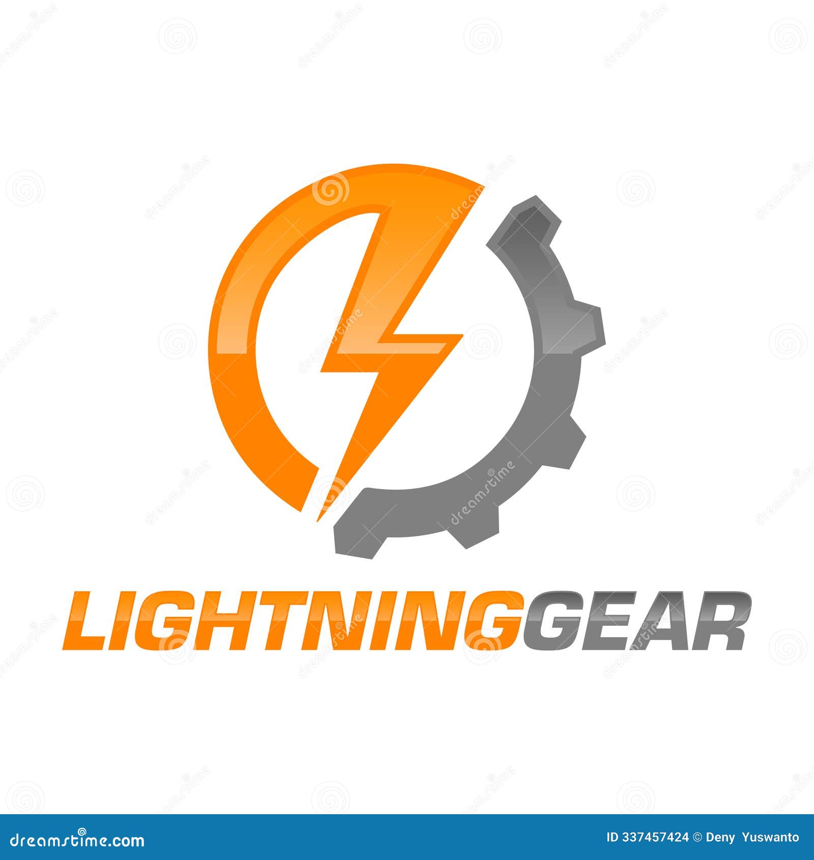 Lightning Gear Logo Vector Design Stock Vector - Illustration of ...
