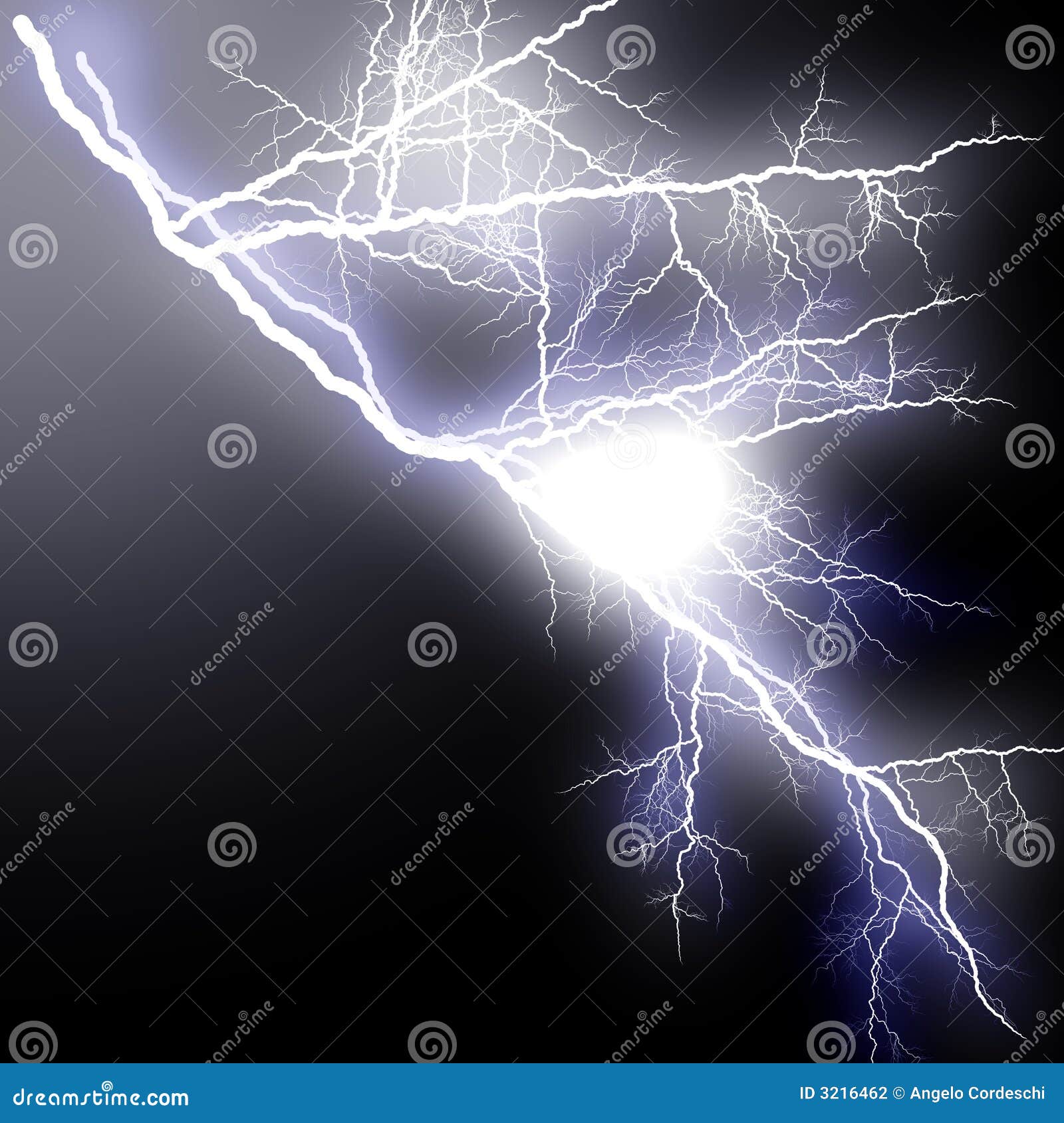 Lightning High Branching Flash Stock Photo | CartoonDealer.com #3216462