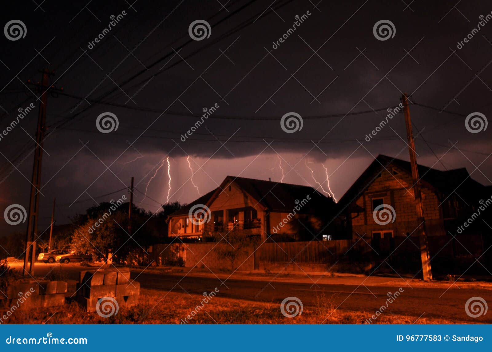 Lightning stock image. Image of rumbling, rain, electric - 96777583
