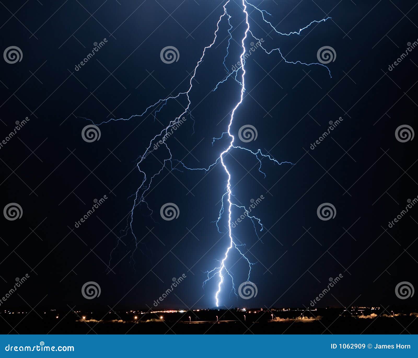 Lightning Hill stock image. Image of night, thunderbolt - 1062909