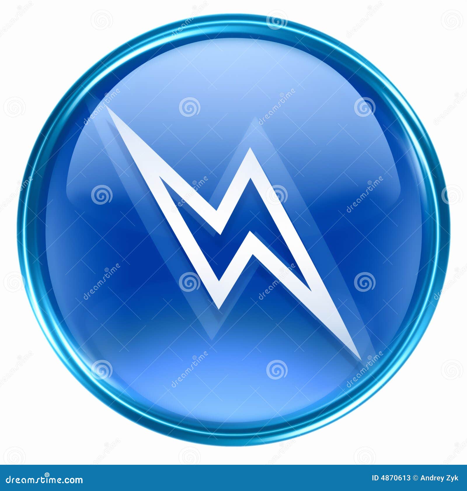 Lightning icon blue stock illustration. Illustration of internet - 4870613