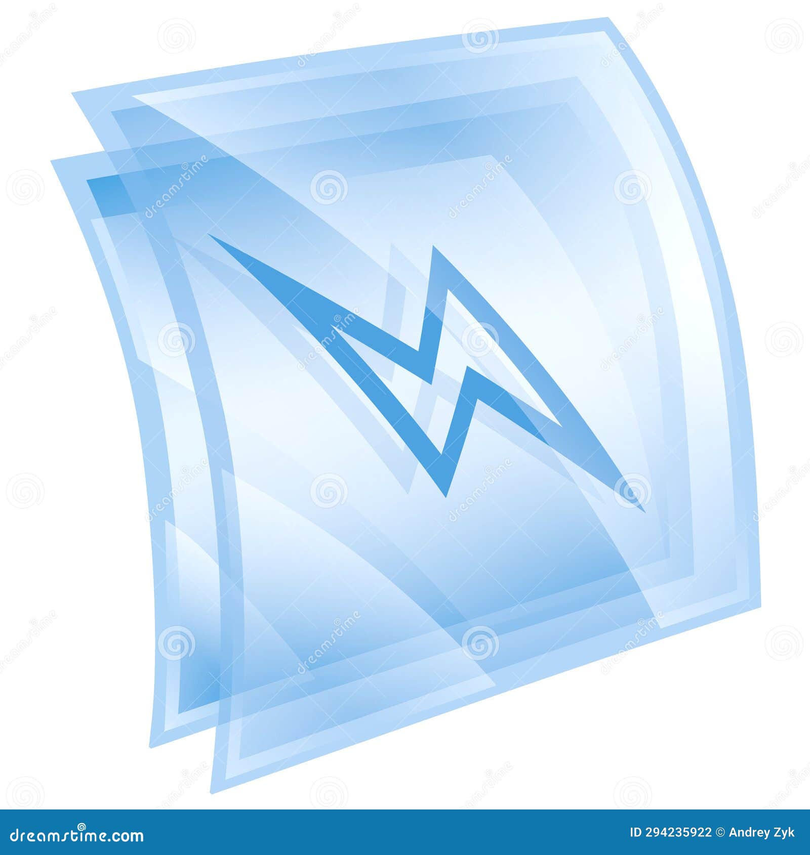 Lightning icon blue stock illustration. Illustration of design - 294235922