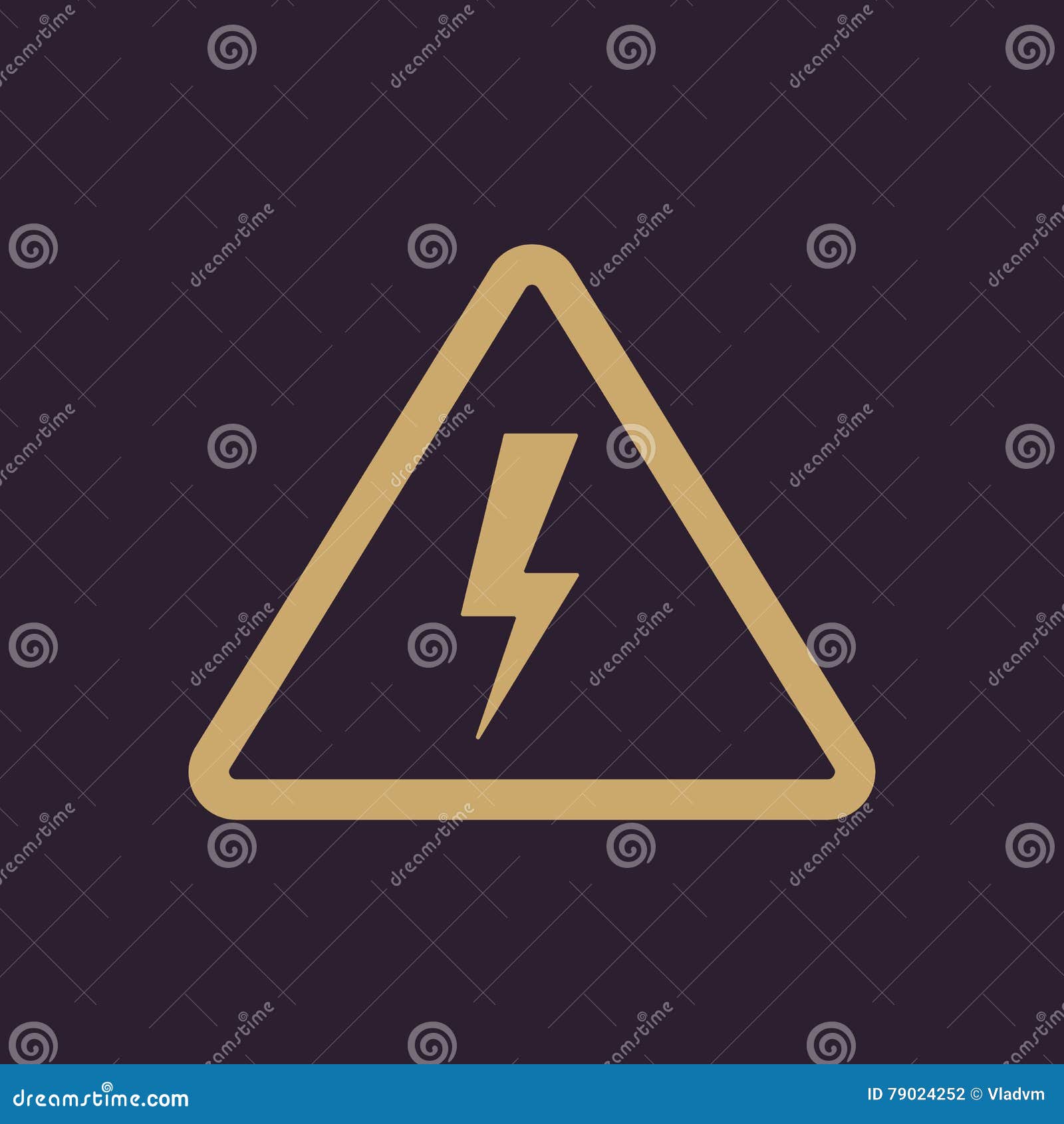 The Lightning Icon. Danger Symbol Stock Illustration - Illustration of ...