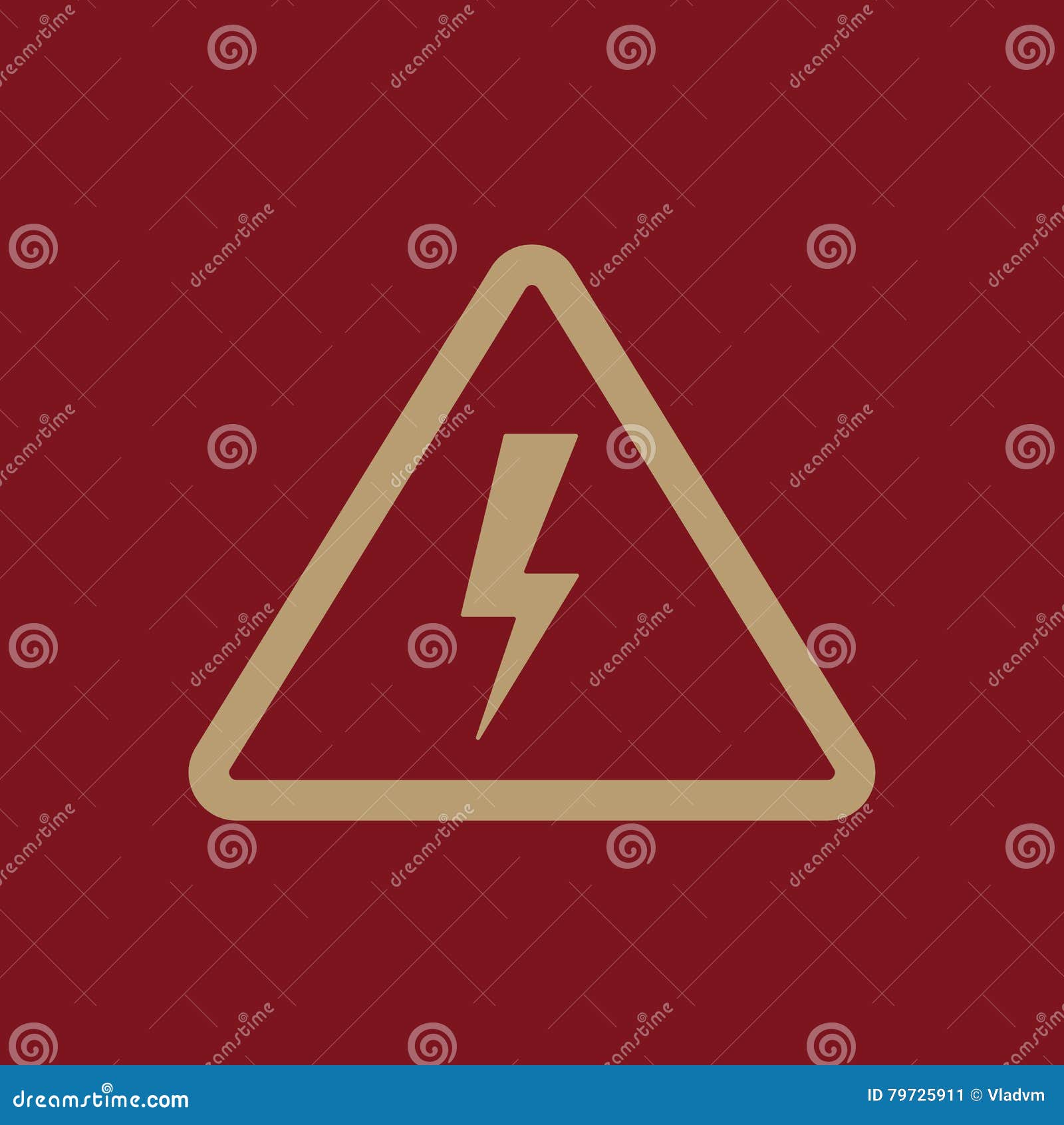 The Lightning Icon. Danger Symbol Stock Vector - Illustration of ...