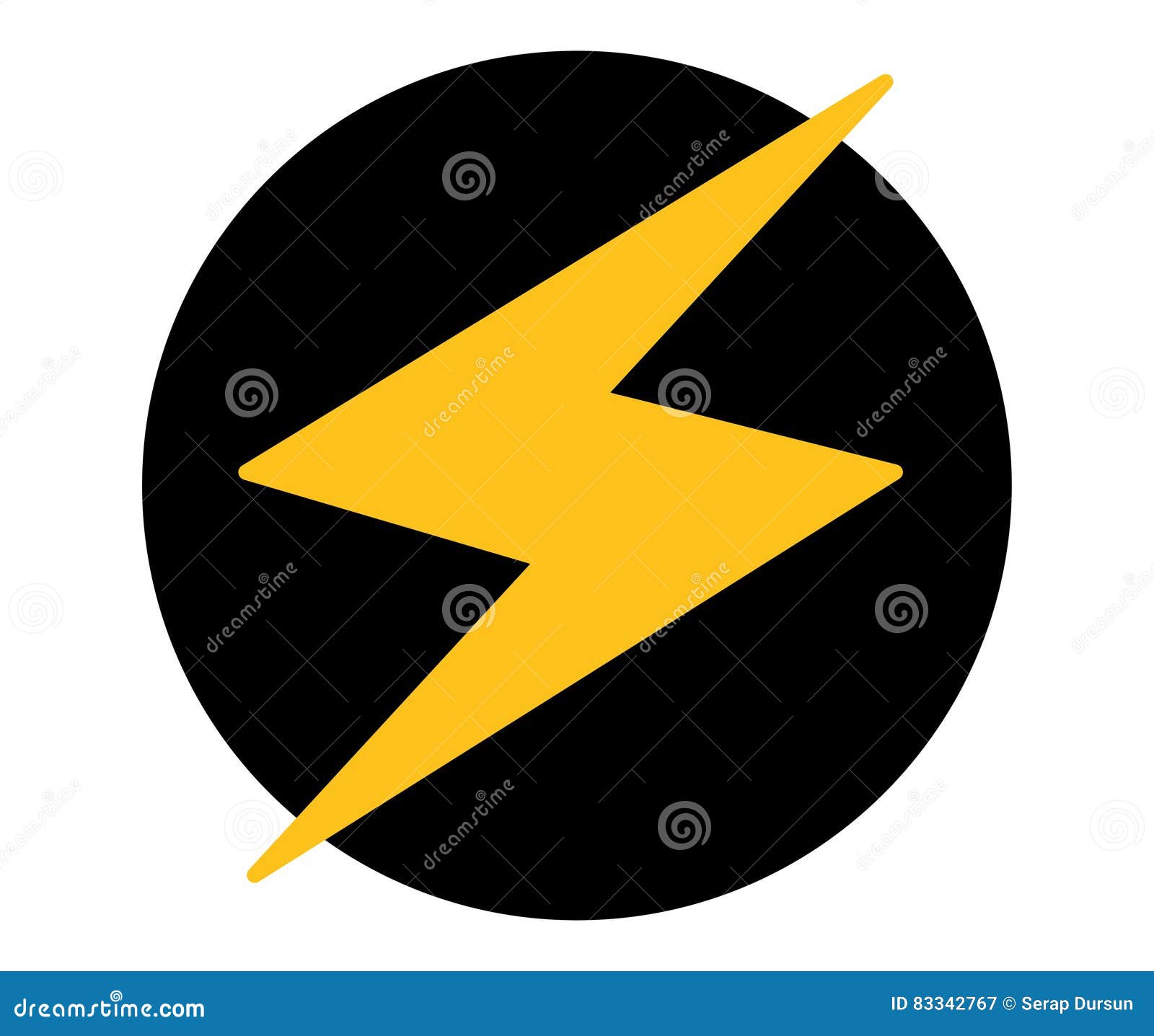 Lightning Icon Design stock vector. Illustration of bolt - 83342767