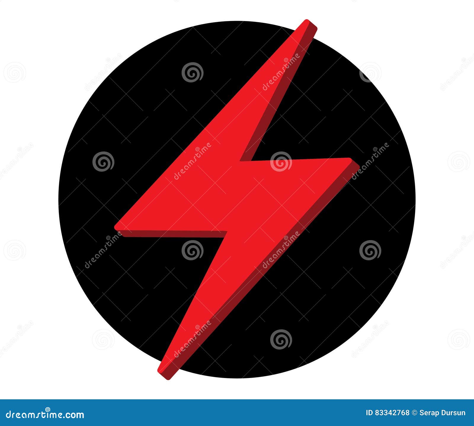 Lightning Icon Design stock vector. Illustration of generation - 83342768