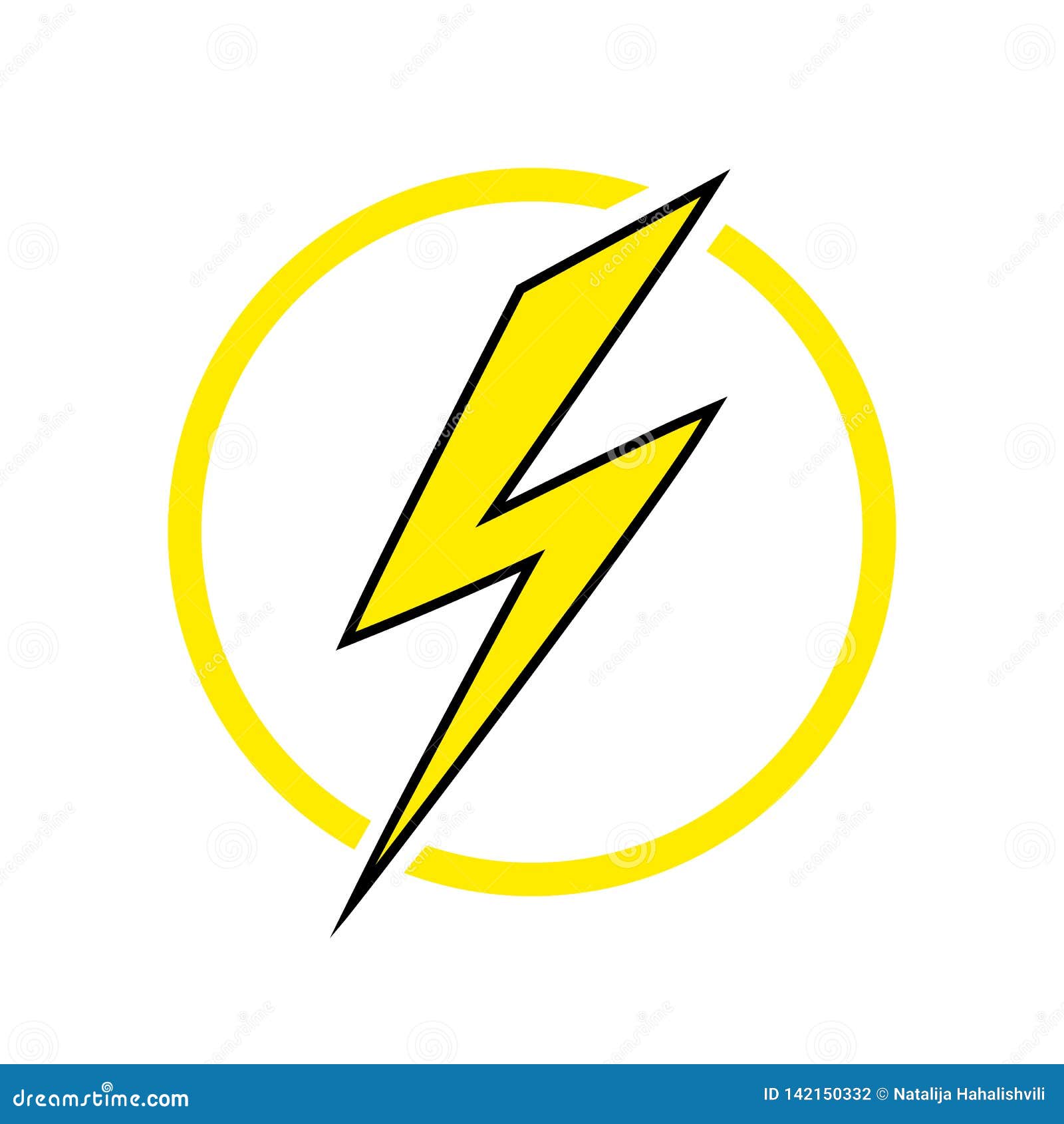 Lightning Icon, Energy Icon. Stock Vector - Illustration of flash ...