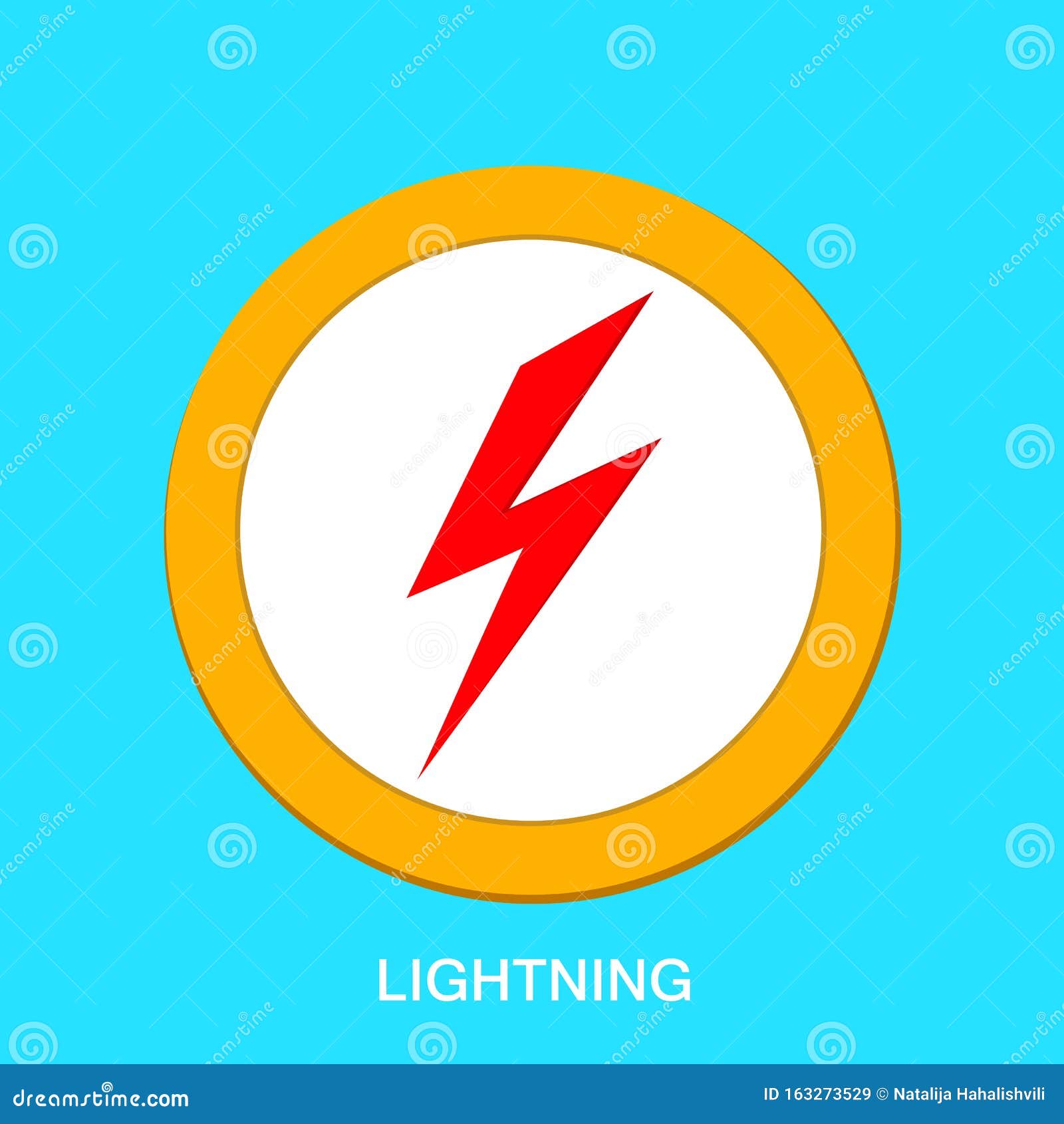 Lightning Icon, Energy Icon. Vector Illustration Flat Style Stock ...