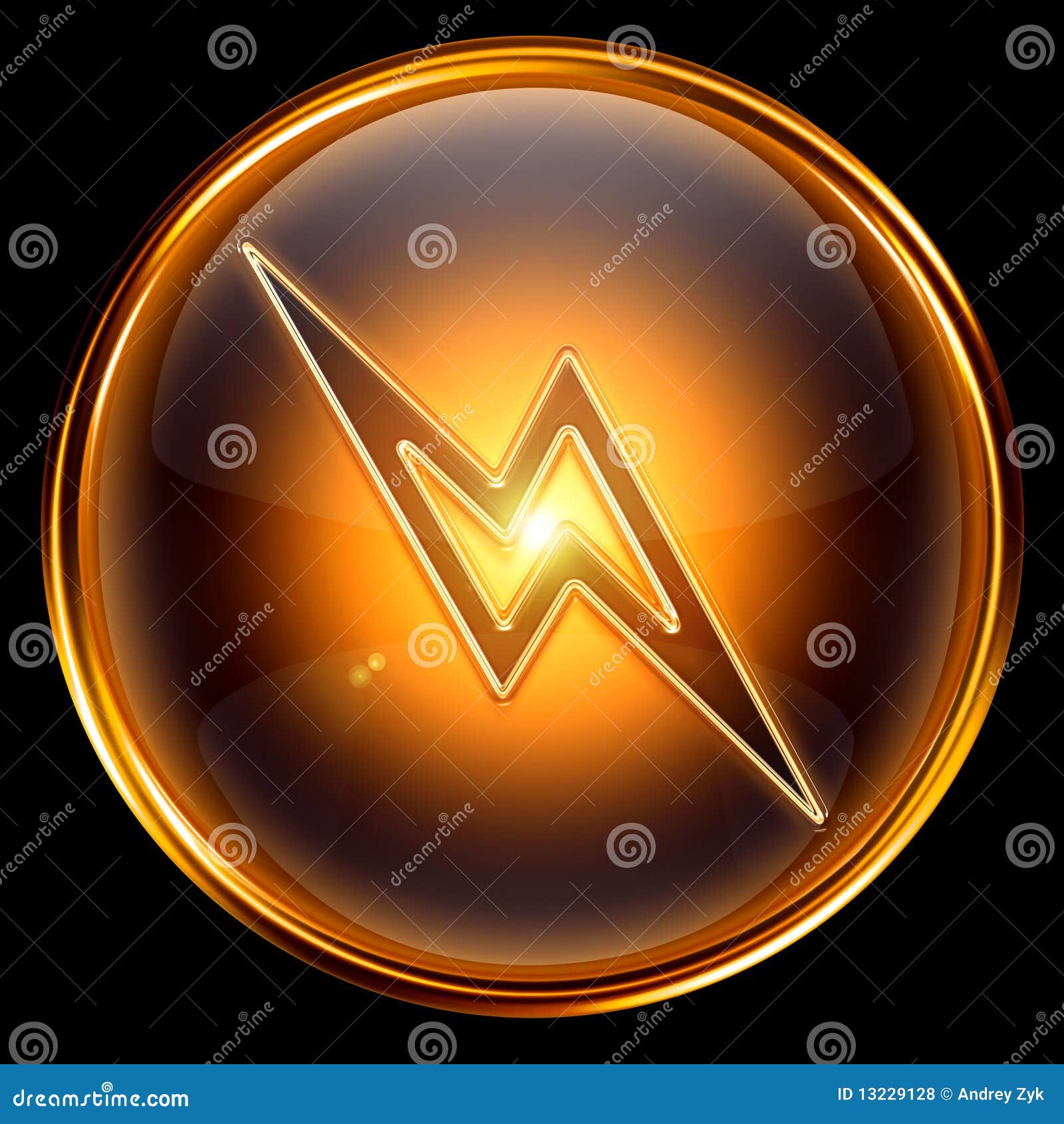 Lightning Icon Set. Electricity Thunder And Danger Symbol. Lightning ...