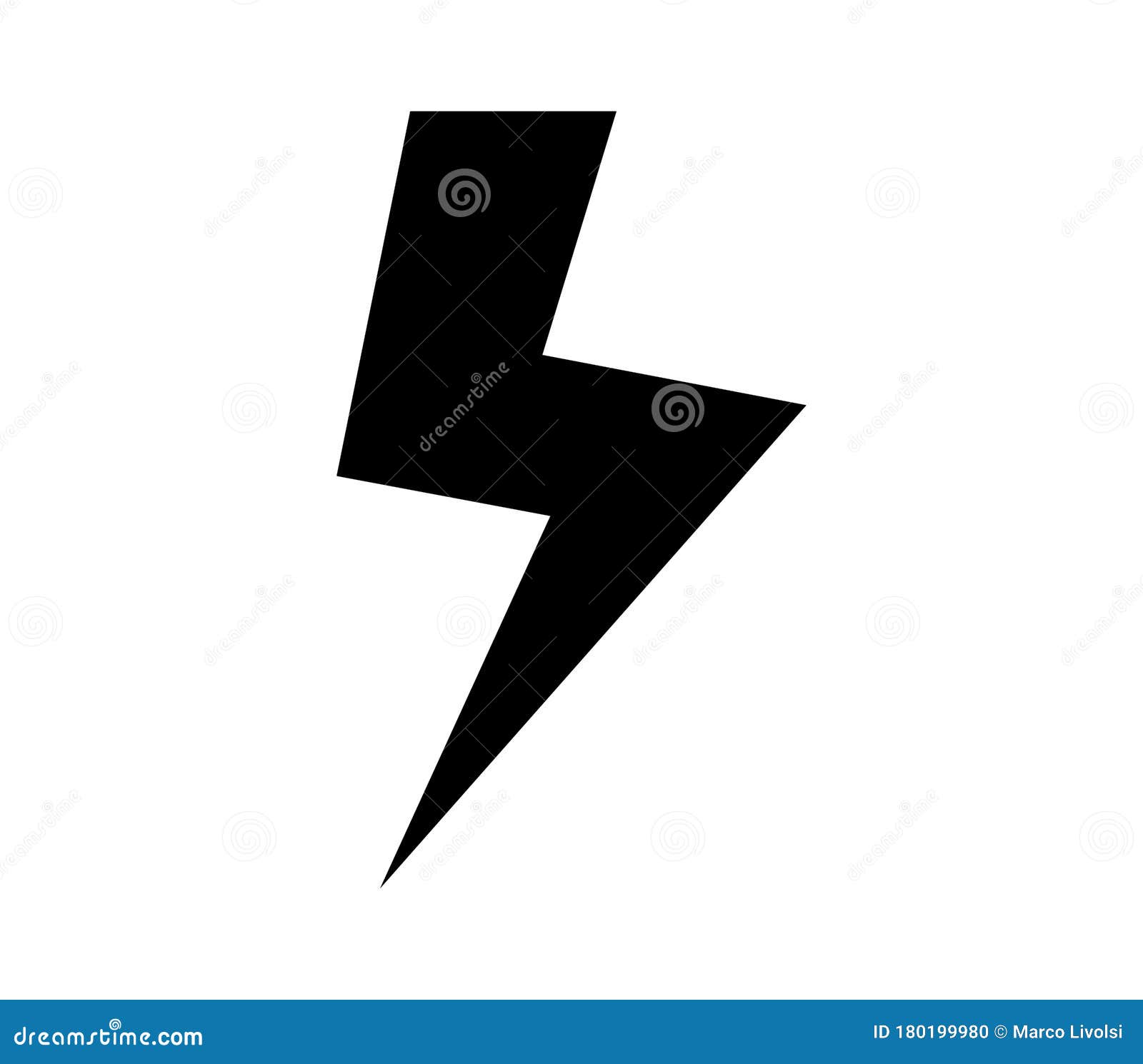 Lightning Icon Illustrated in Vector on White Background Stock ...