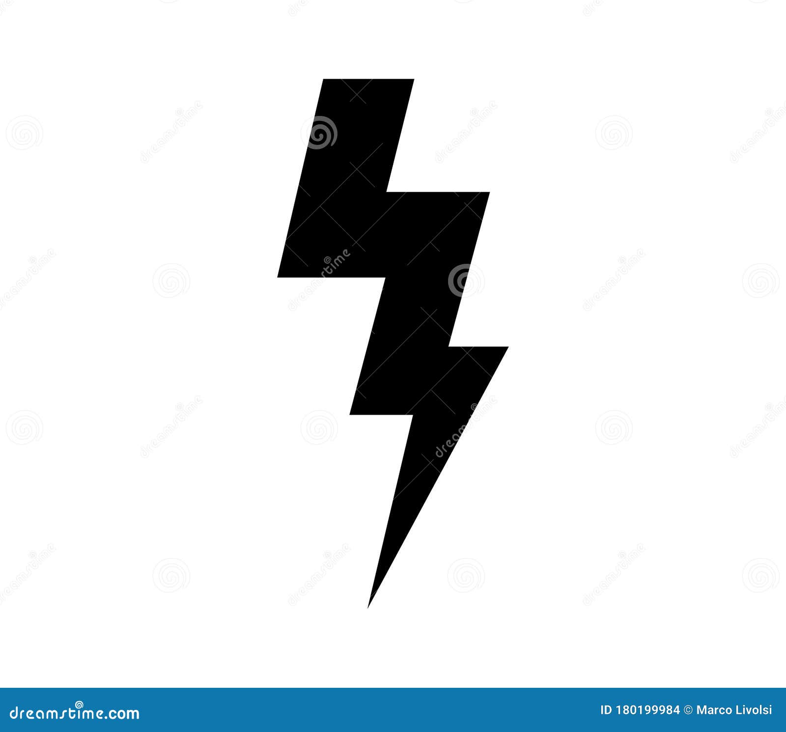 Lightning Icon Illustrated in Vector on White Background Stock ...
