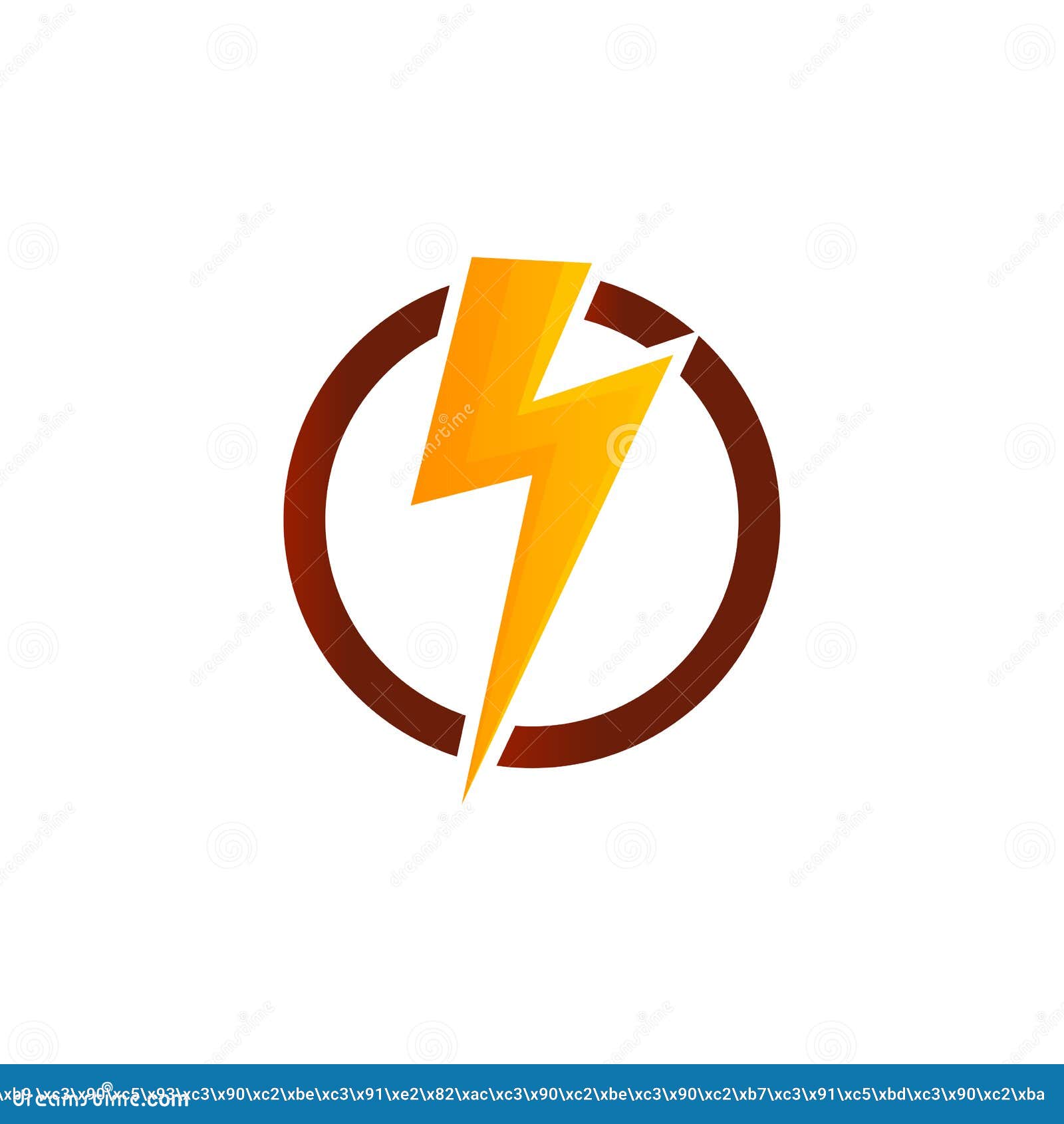 Lightning Icon, Logo, Energy Concept, on a White Background, Vector ...