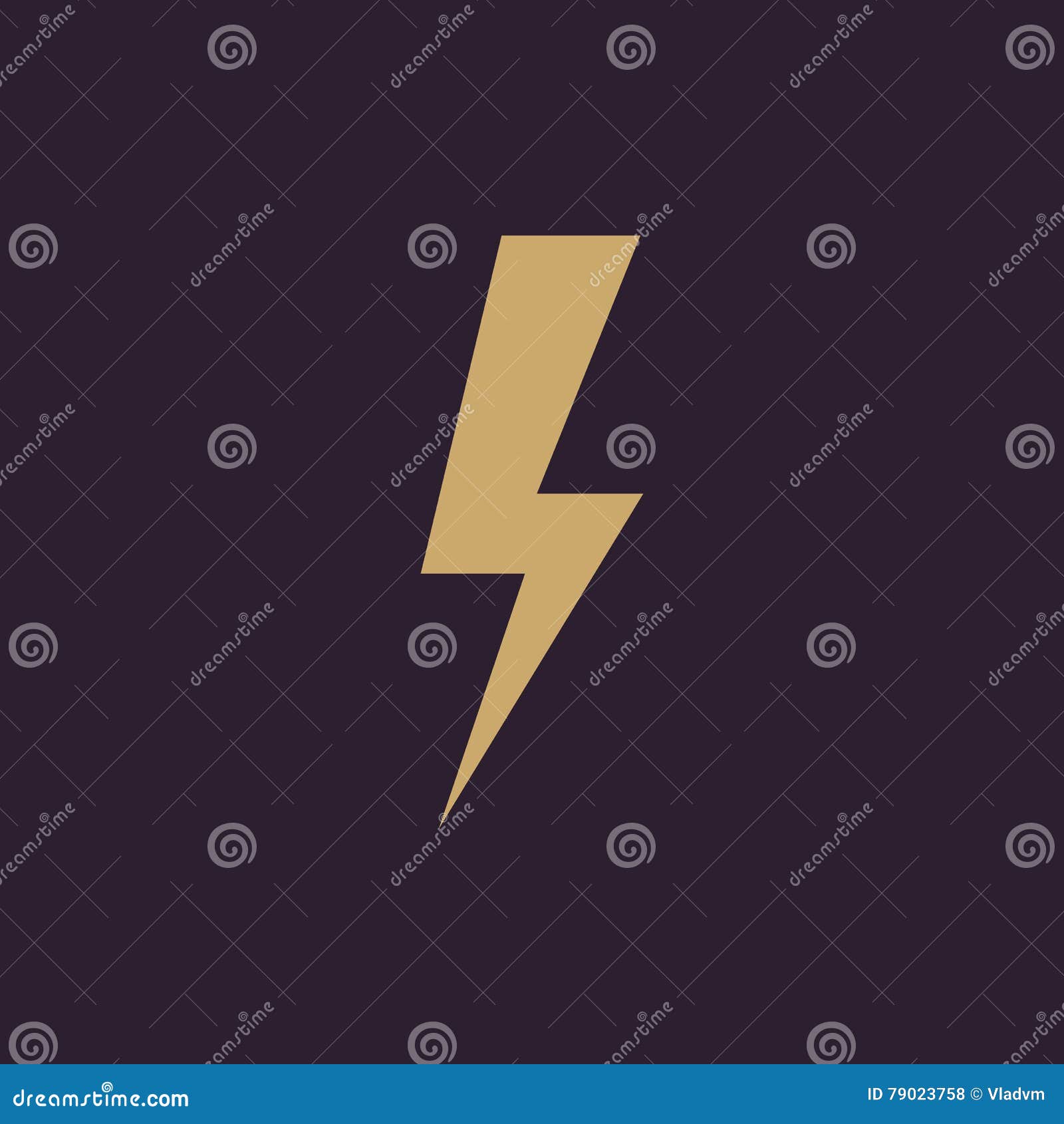 The Lightning Icon. Power Symbol Stock Illustration - Illustration of ...