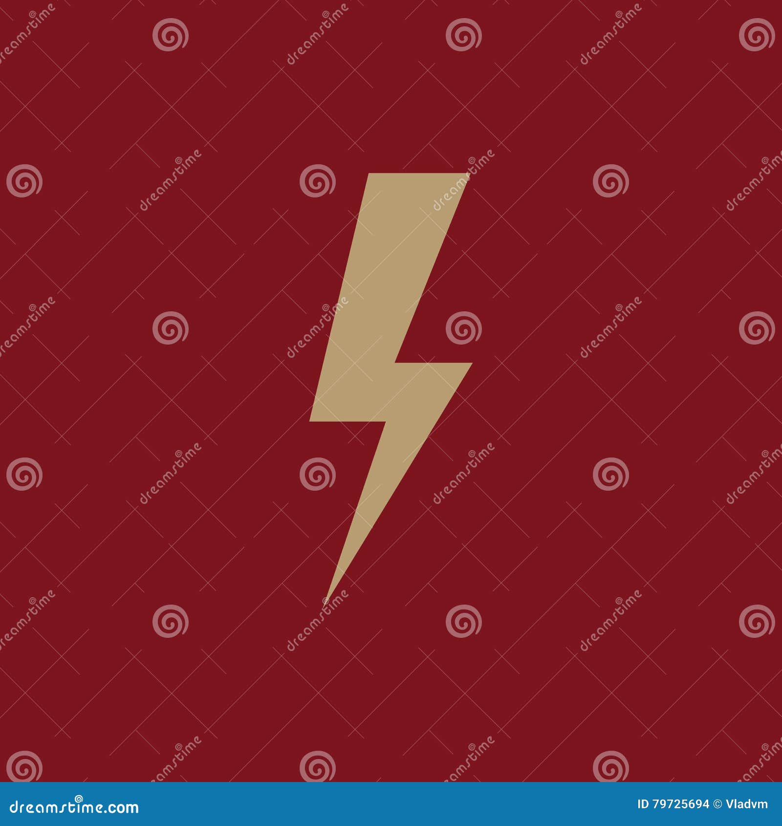 The Lightning Icon. Power Symbol Stock Vector - Illustration of ...