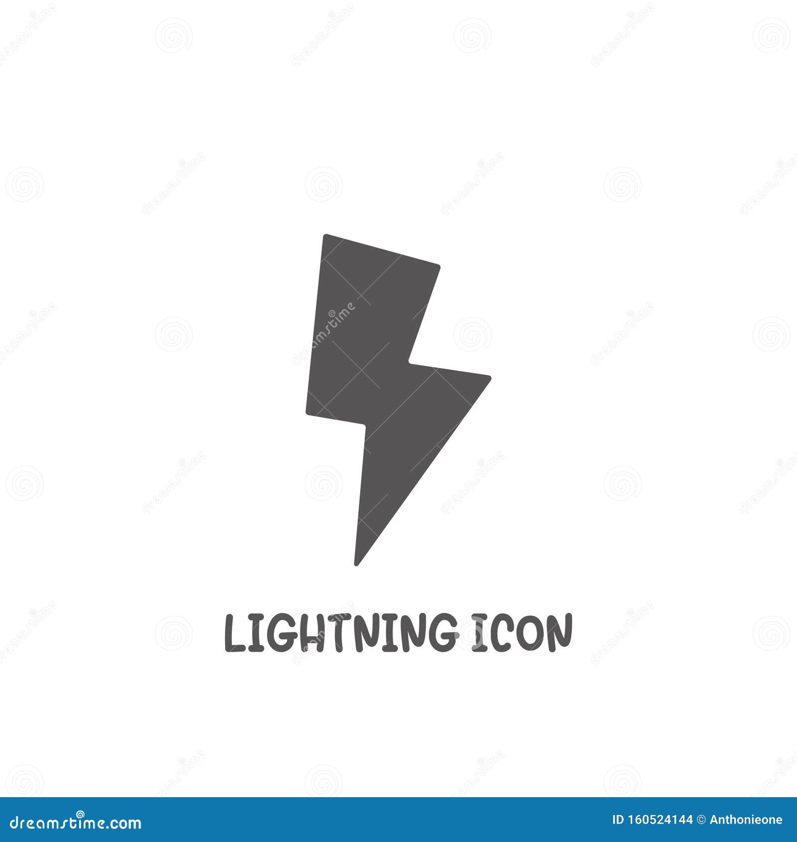 Lightning Icon Simple Flat Style Vector Illustration Stock Vector ...