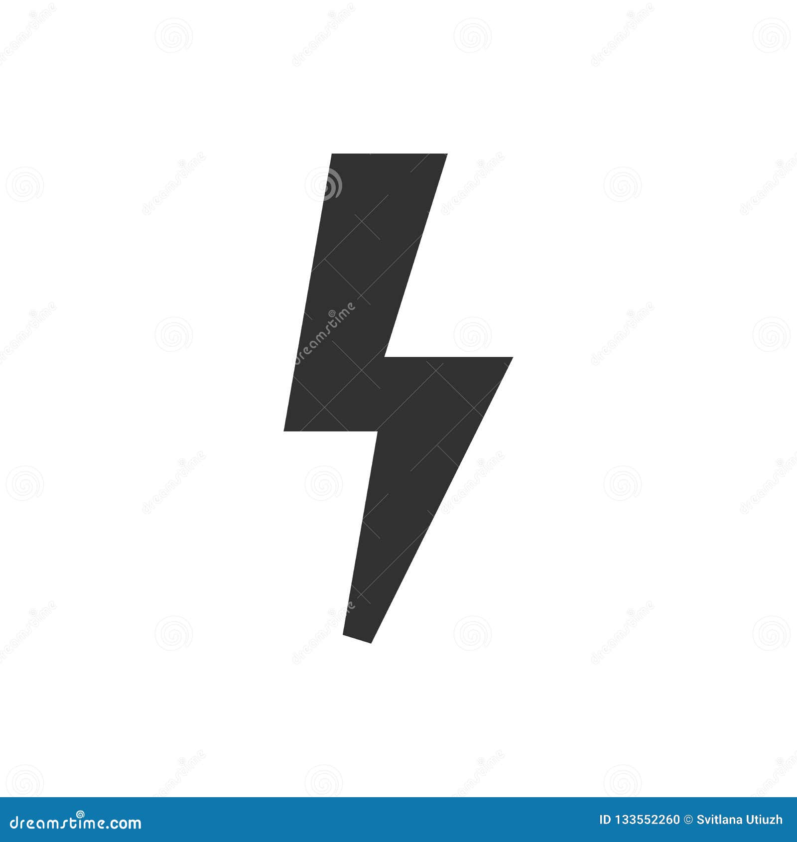 Lightning Icon Vector. Simple Flat Symbol. Vector Illustration on White ...