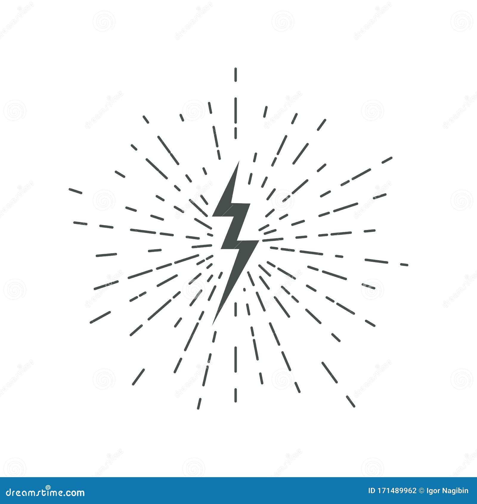 Lightning Icons. Thunder. Lightning Strike. Cartoon Vector ...
