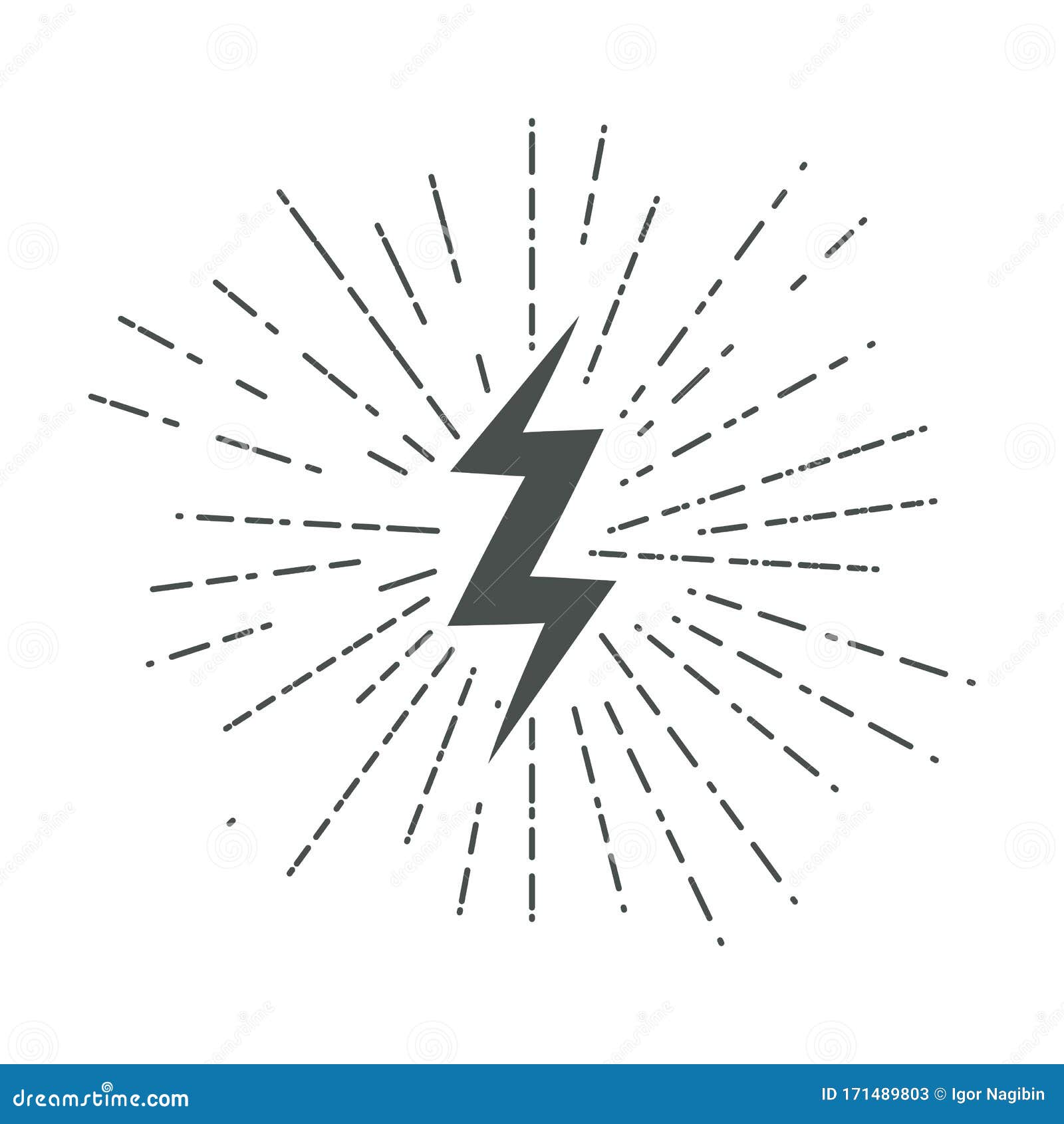 Lightning Icons. Thunder. Lightning Strike Stock Vector - Illustration ...