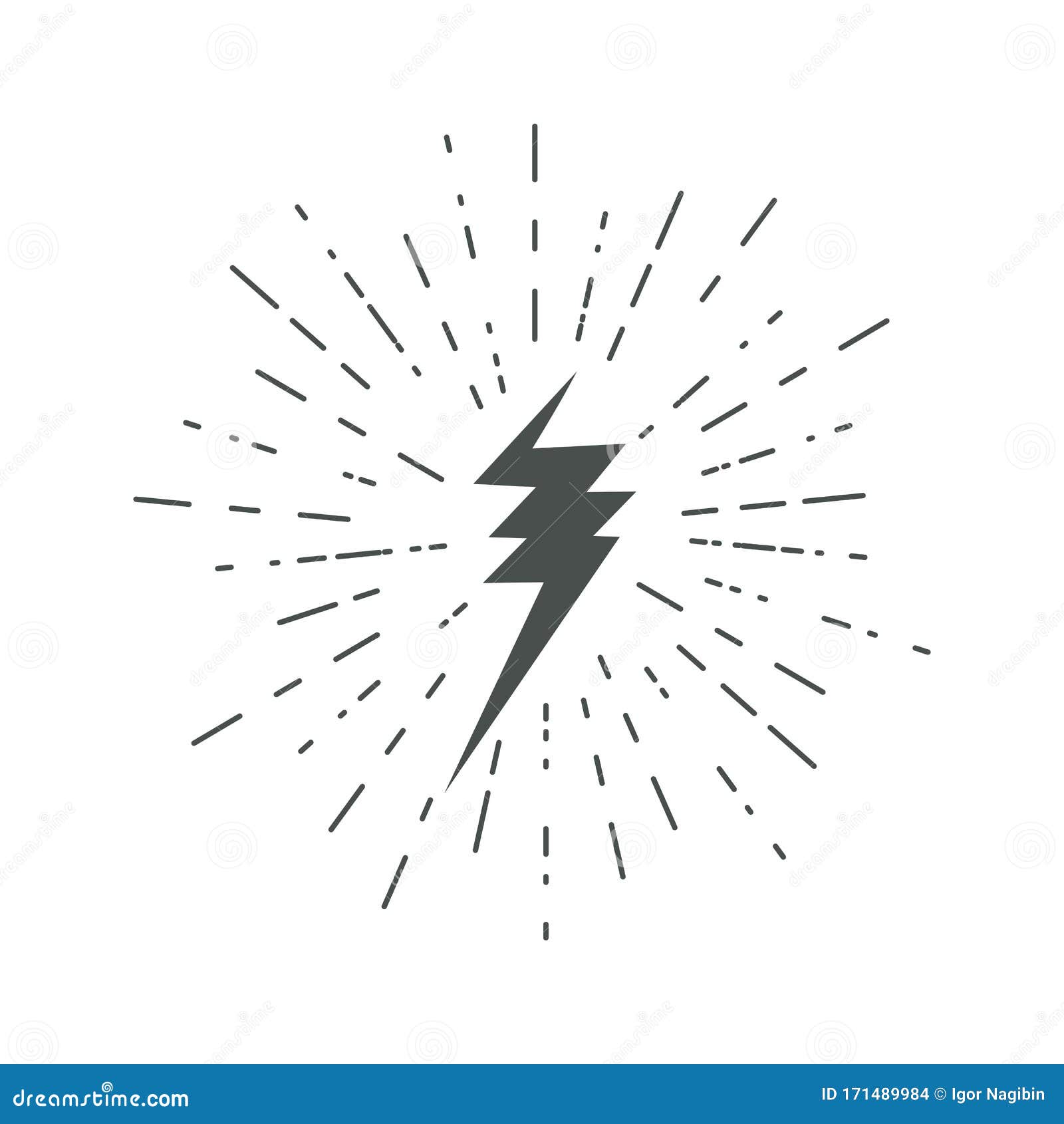Lightning Icons. Thunder. Lightning Strike Stock Illustration ...