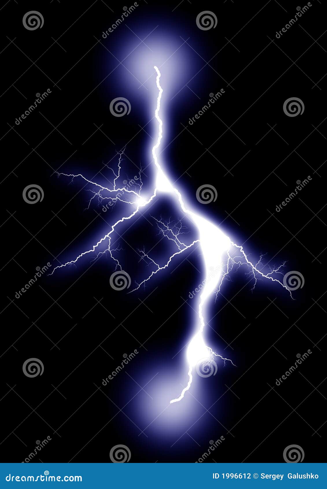 Lightning _isolated_blue_2 stock photo. Image of thunderstorm - 1996612