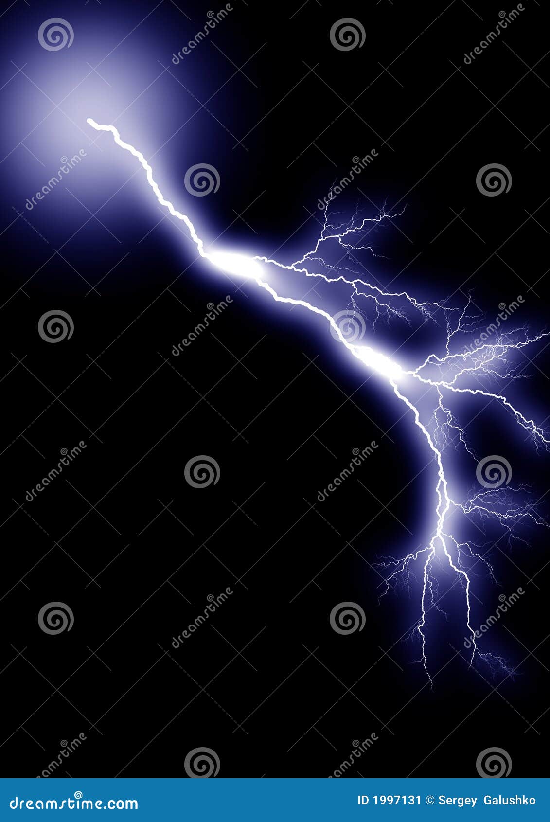 Lightning _isolated_blue_3 stock image. Image of zapped - 1997131