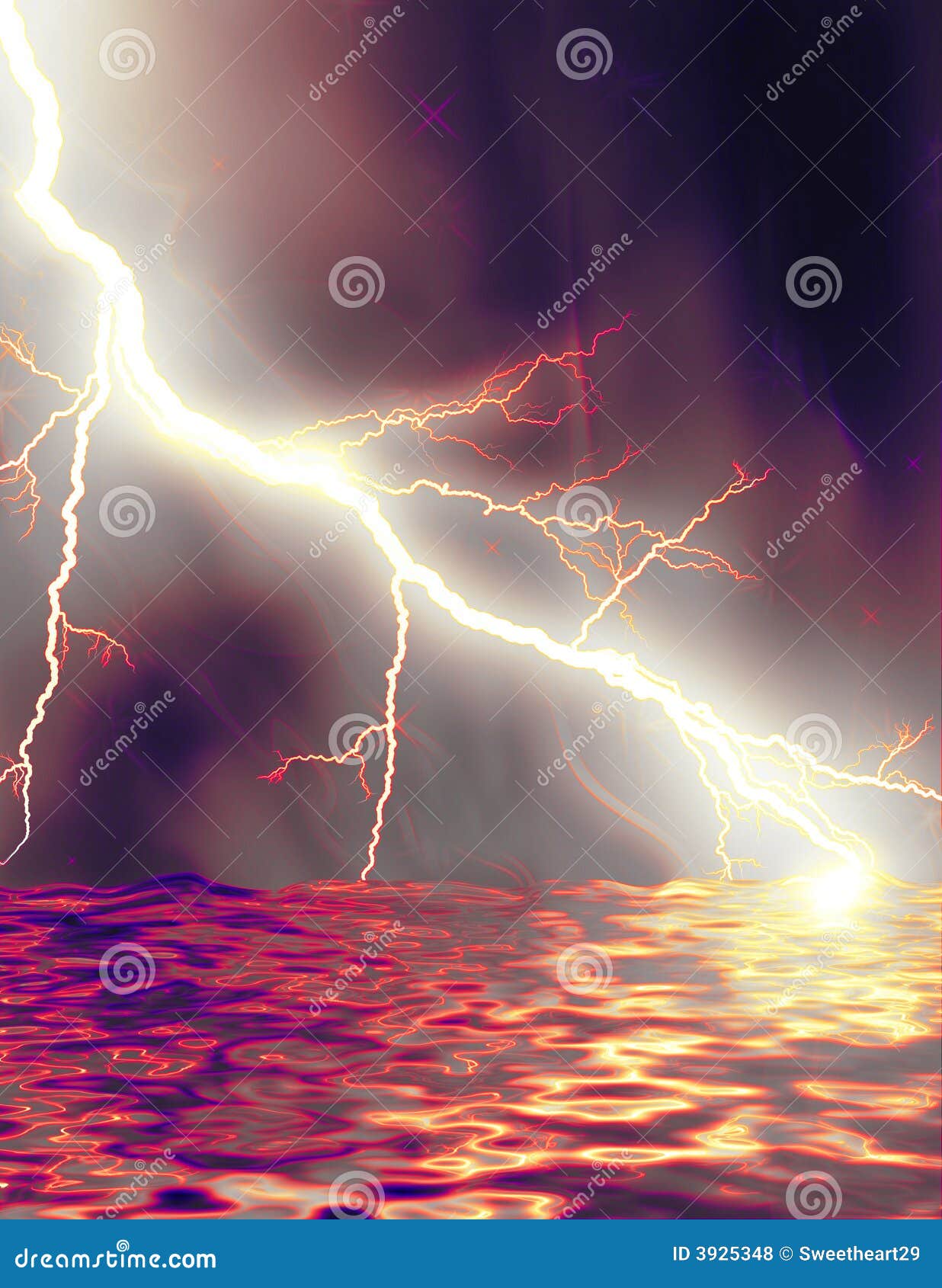 Lightning Striking Vector Illustration | CartoonDealer.com #668824