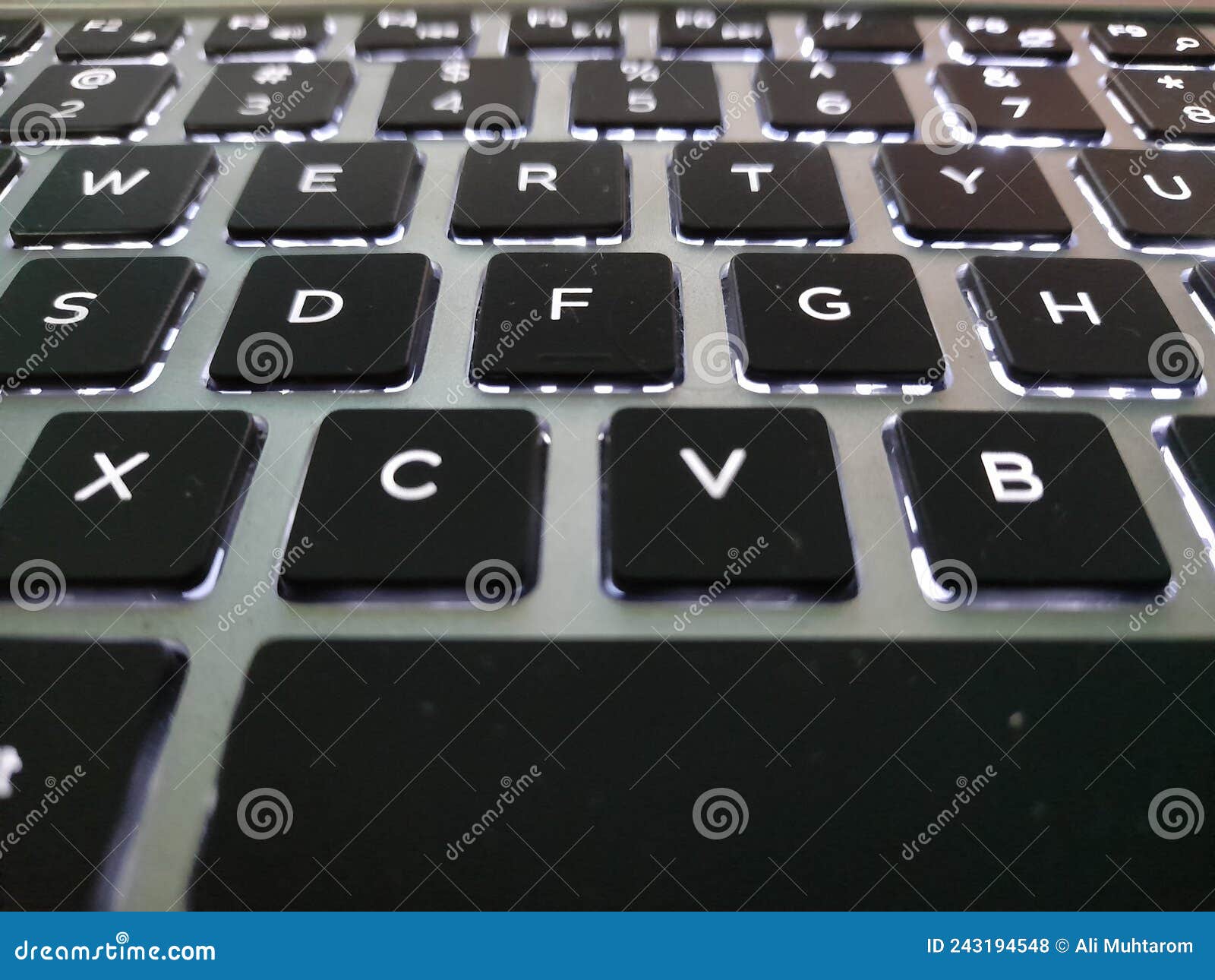 Lightning Laptop Keyboard stock photo. Image of comouter - 243194548